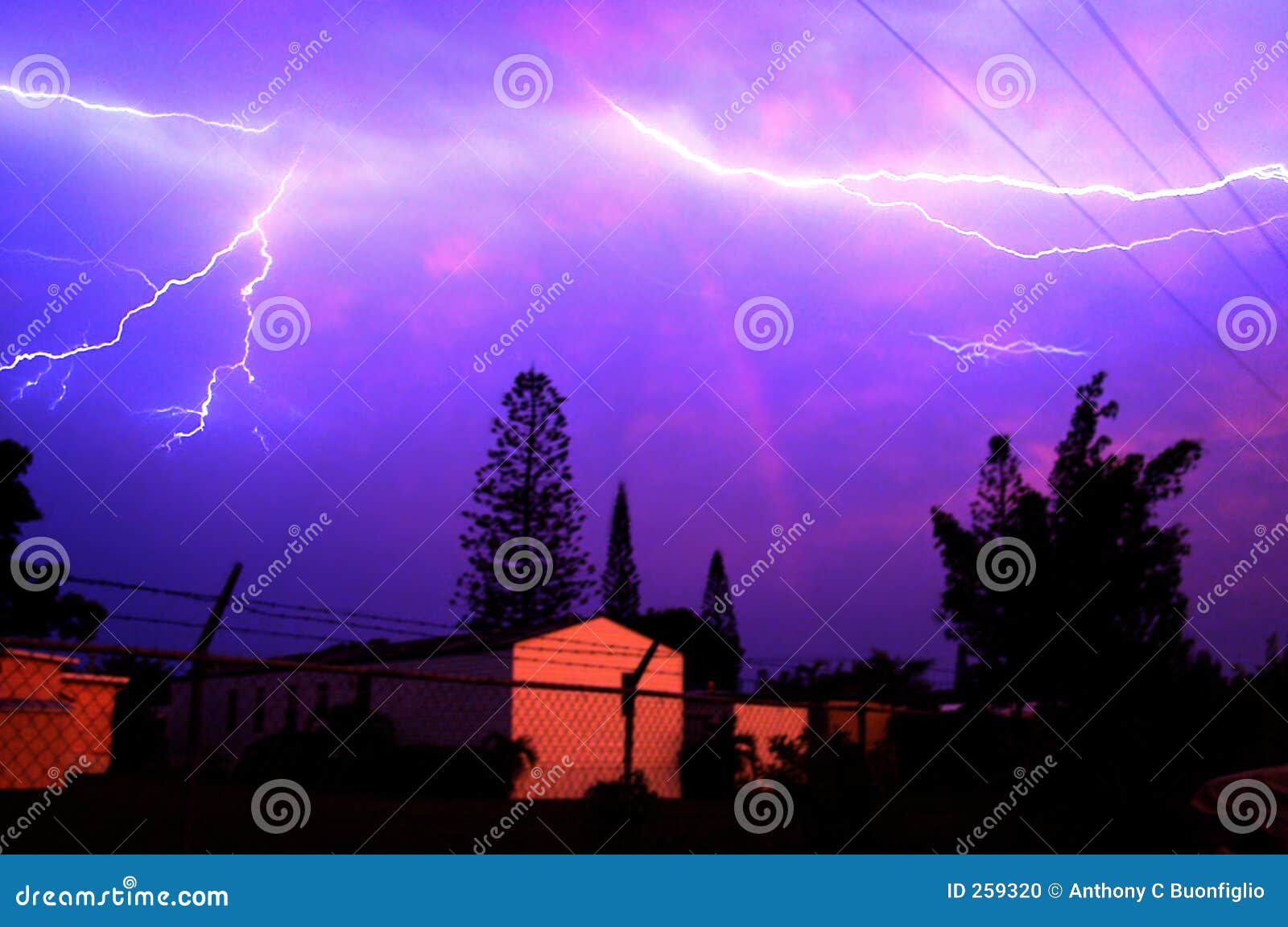Lightning Bolts stock photo. Image of clouds, thunder, lightning - 259320