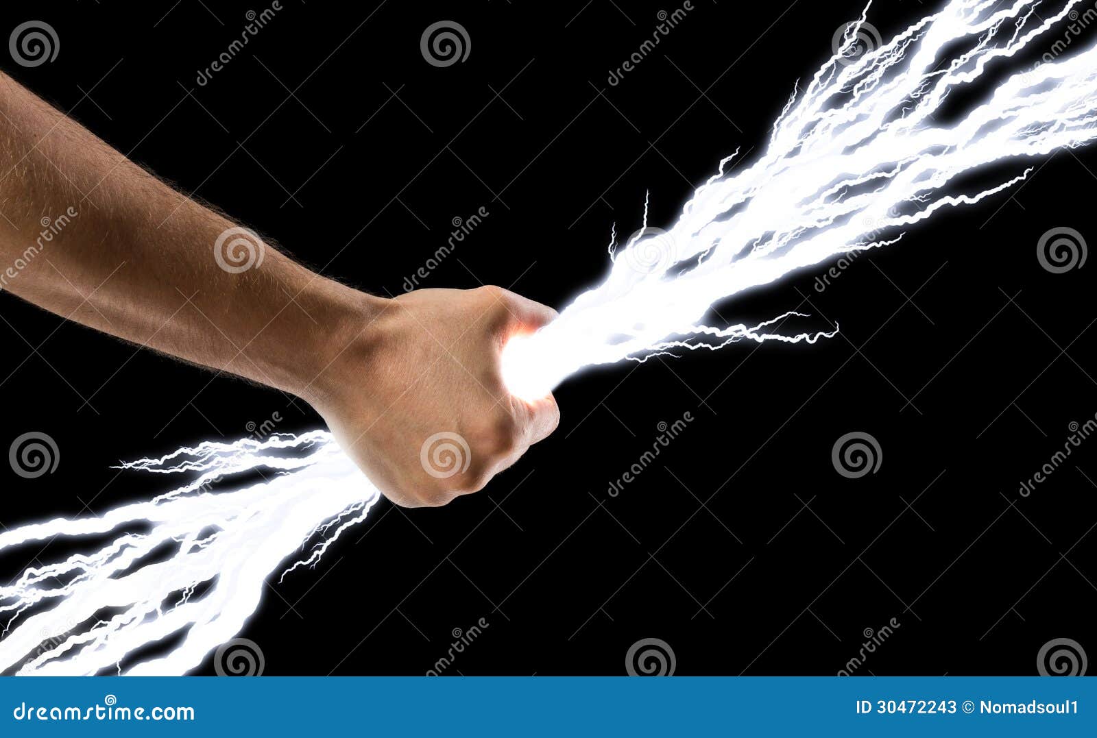 Lightning bolts in hand stock image. Image of electricity - 30472243