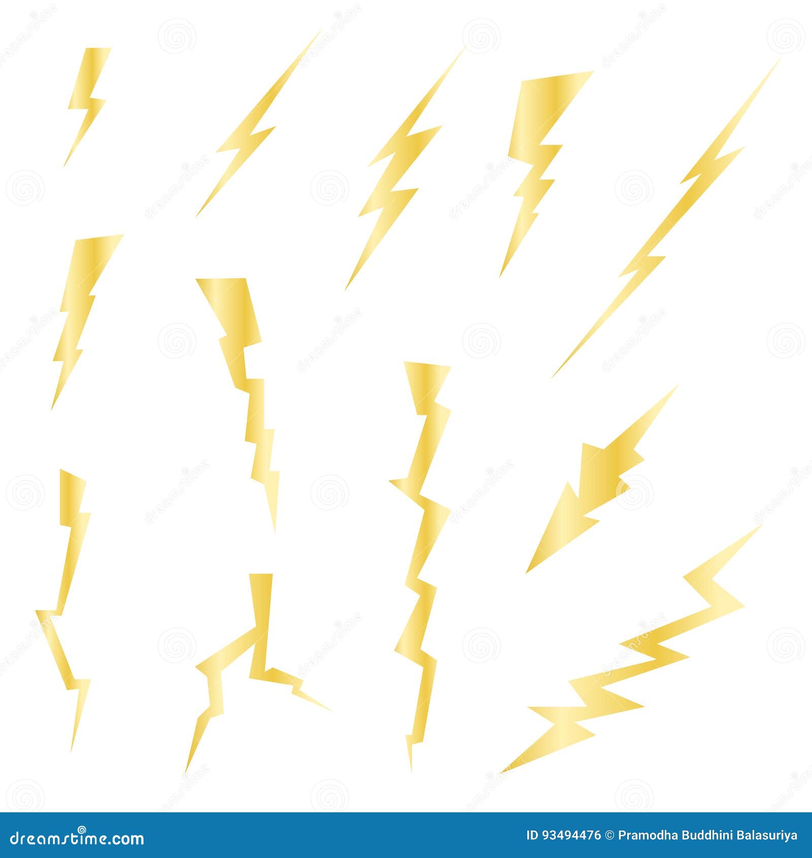 Lightning Bolts Pattern Cartoon Vector | CartoonDealer.com #132561037