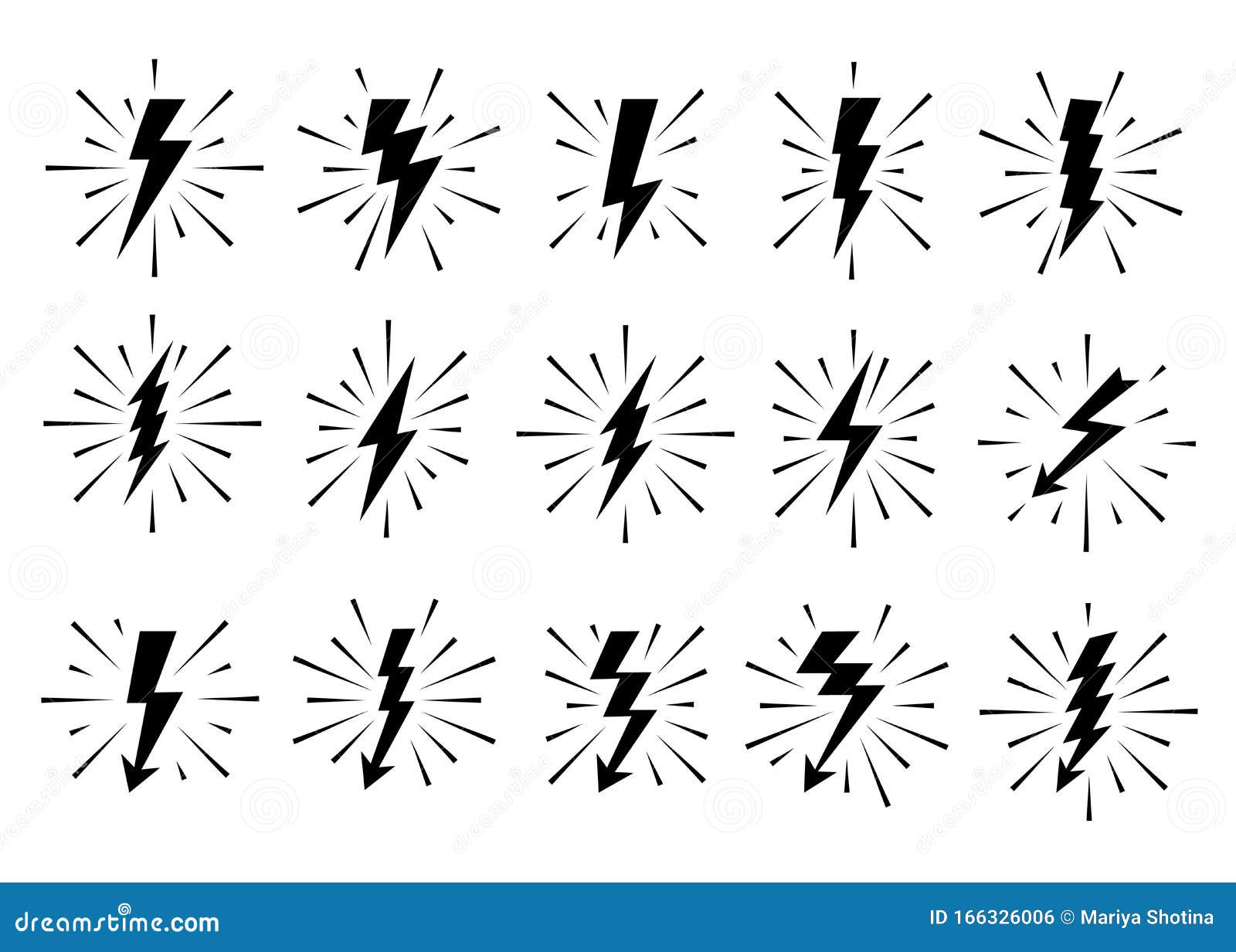 Electric Symbols Set Of Current, Three-phase Connections And Electrical ...