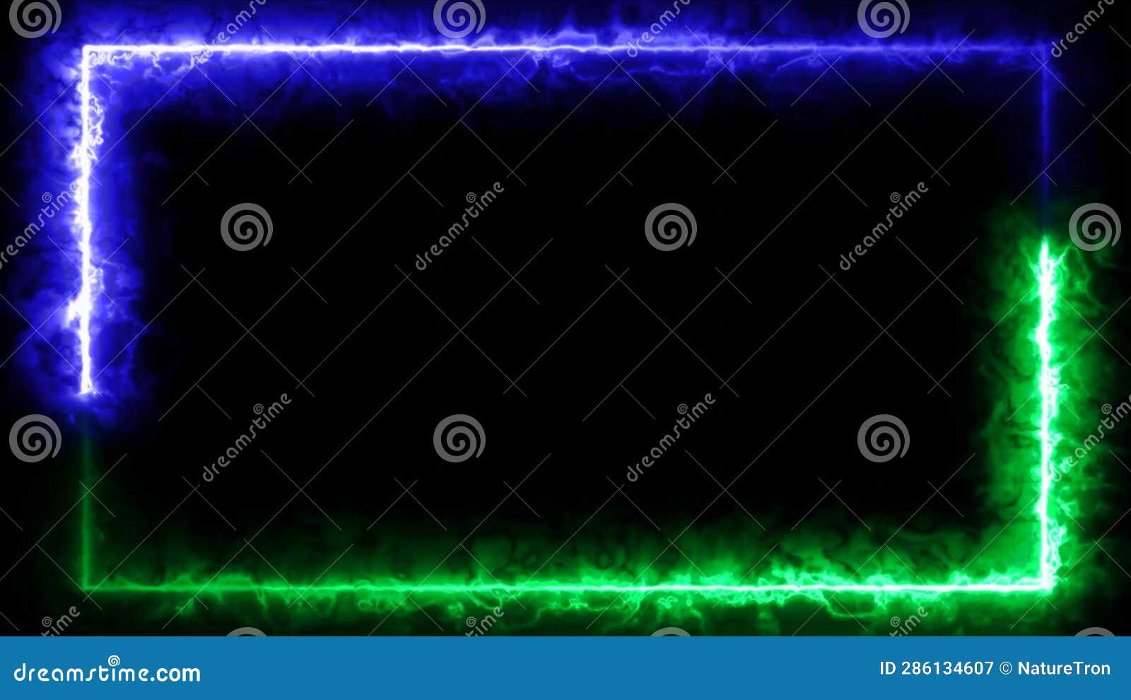 Lightning Border Frame on Black Background Animation Stock Video ...