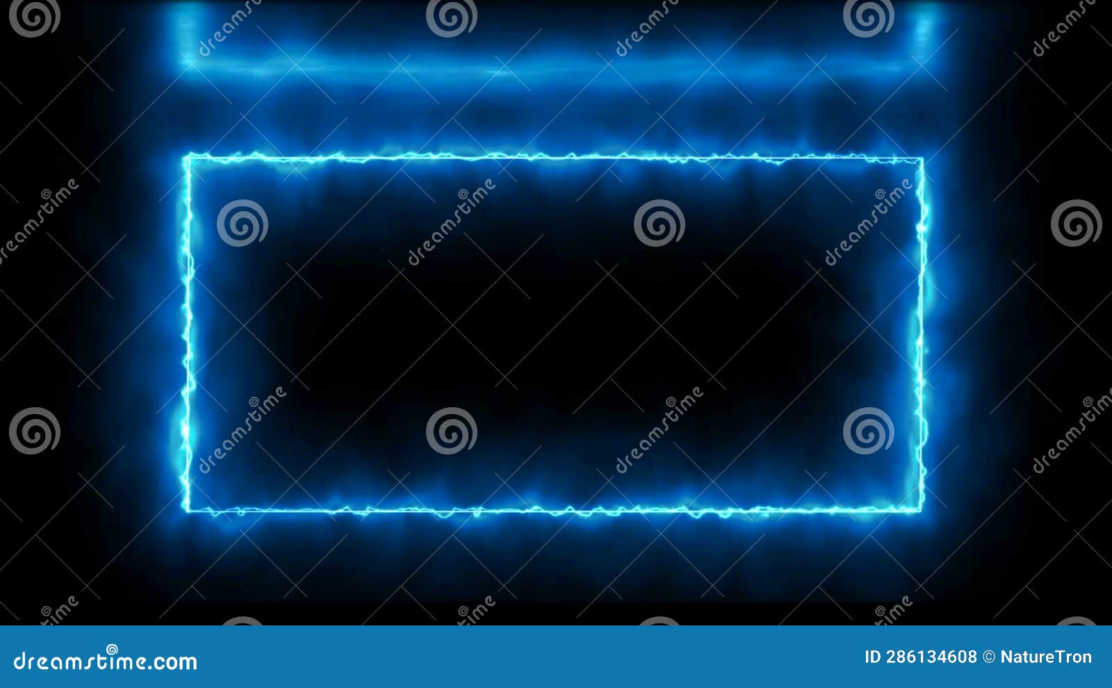 Lightning Border Frame on Black Background Animation Stock Footage ...
