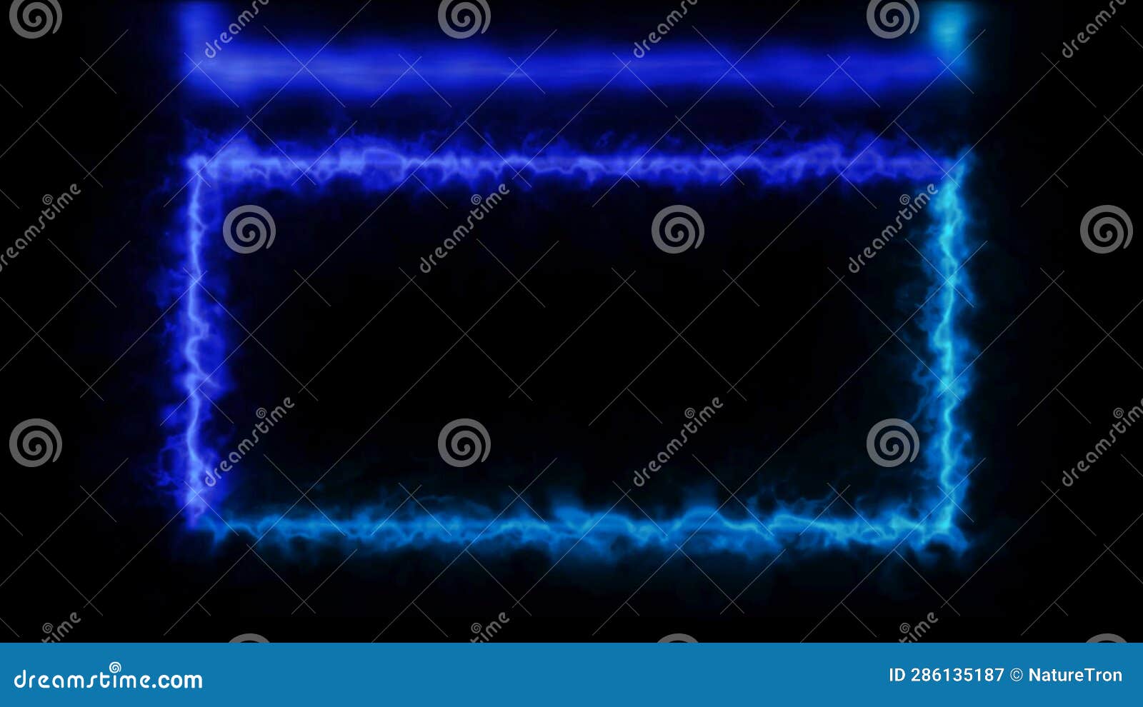 Lightning Border Frame on Black Background Animation Stock Video ...