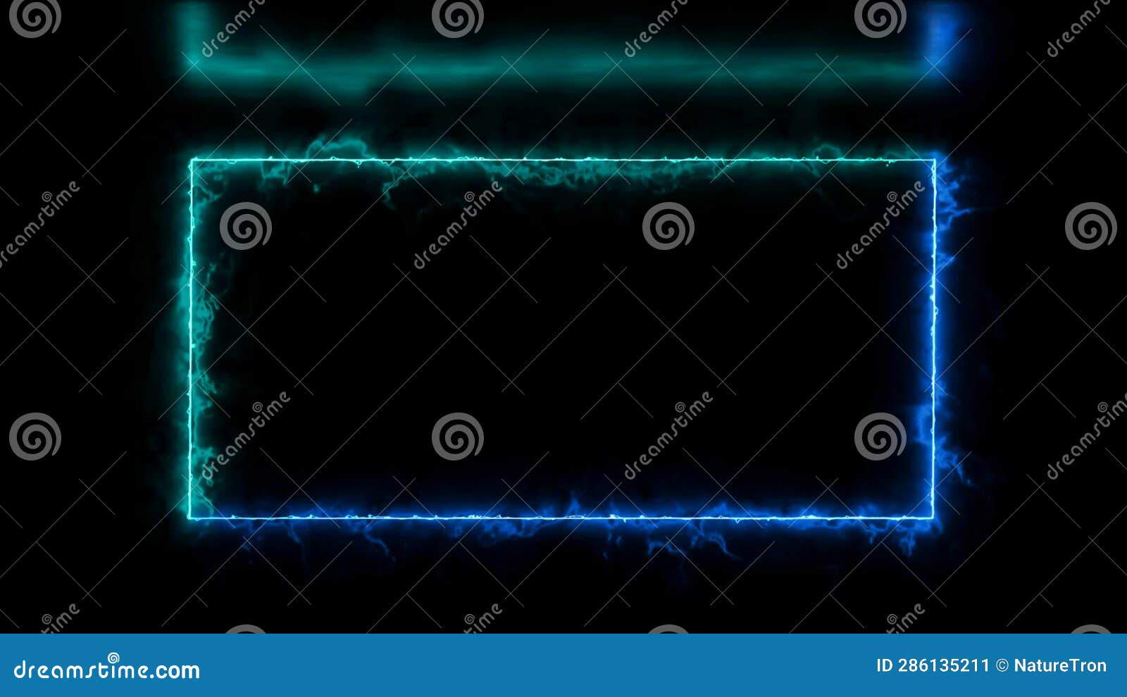 Lightning Border Frame on Black Background Animation Stock Video ...