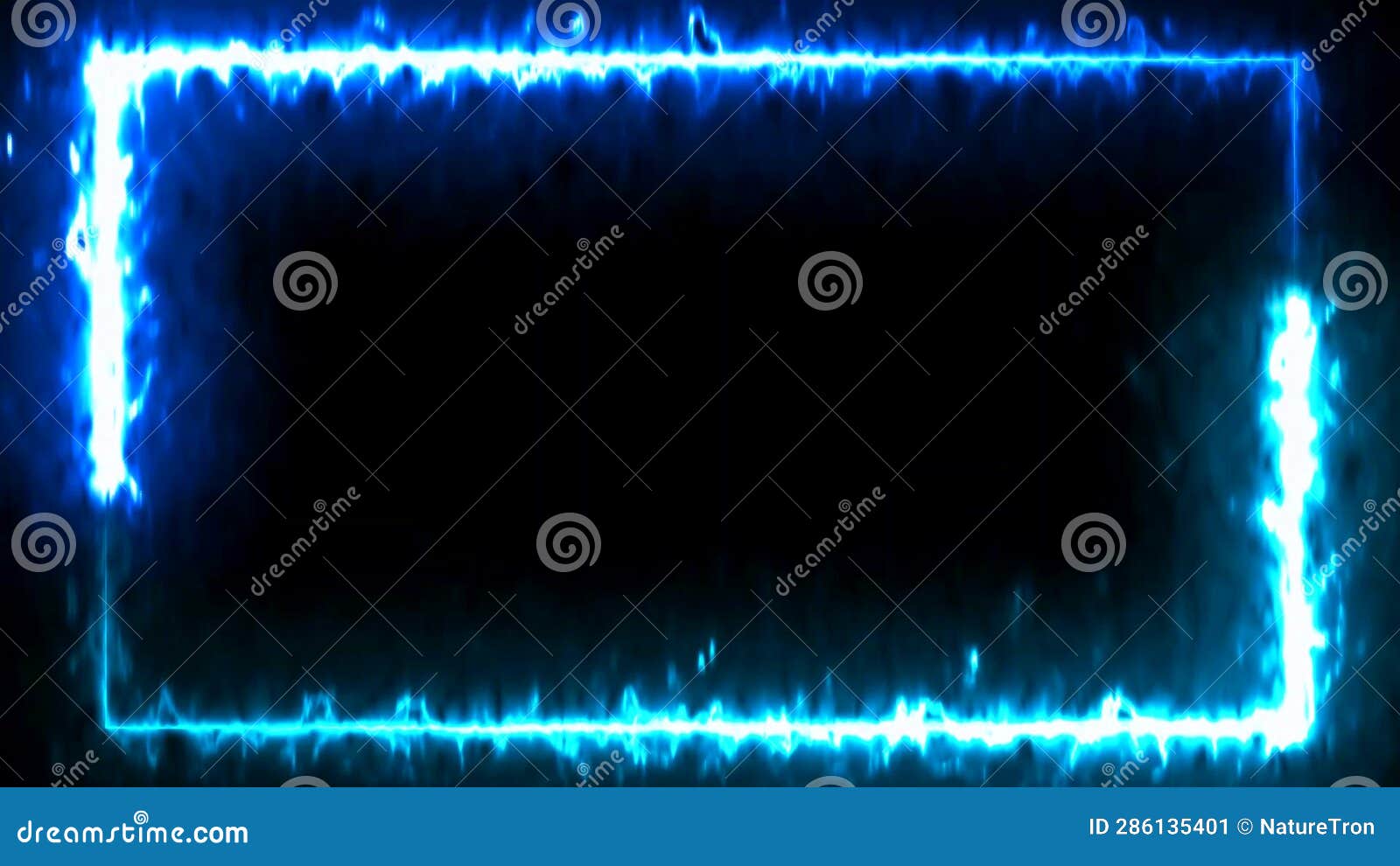 Lightning Border Frame on Black Background Animation Stock Video ...