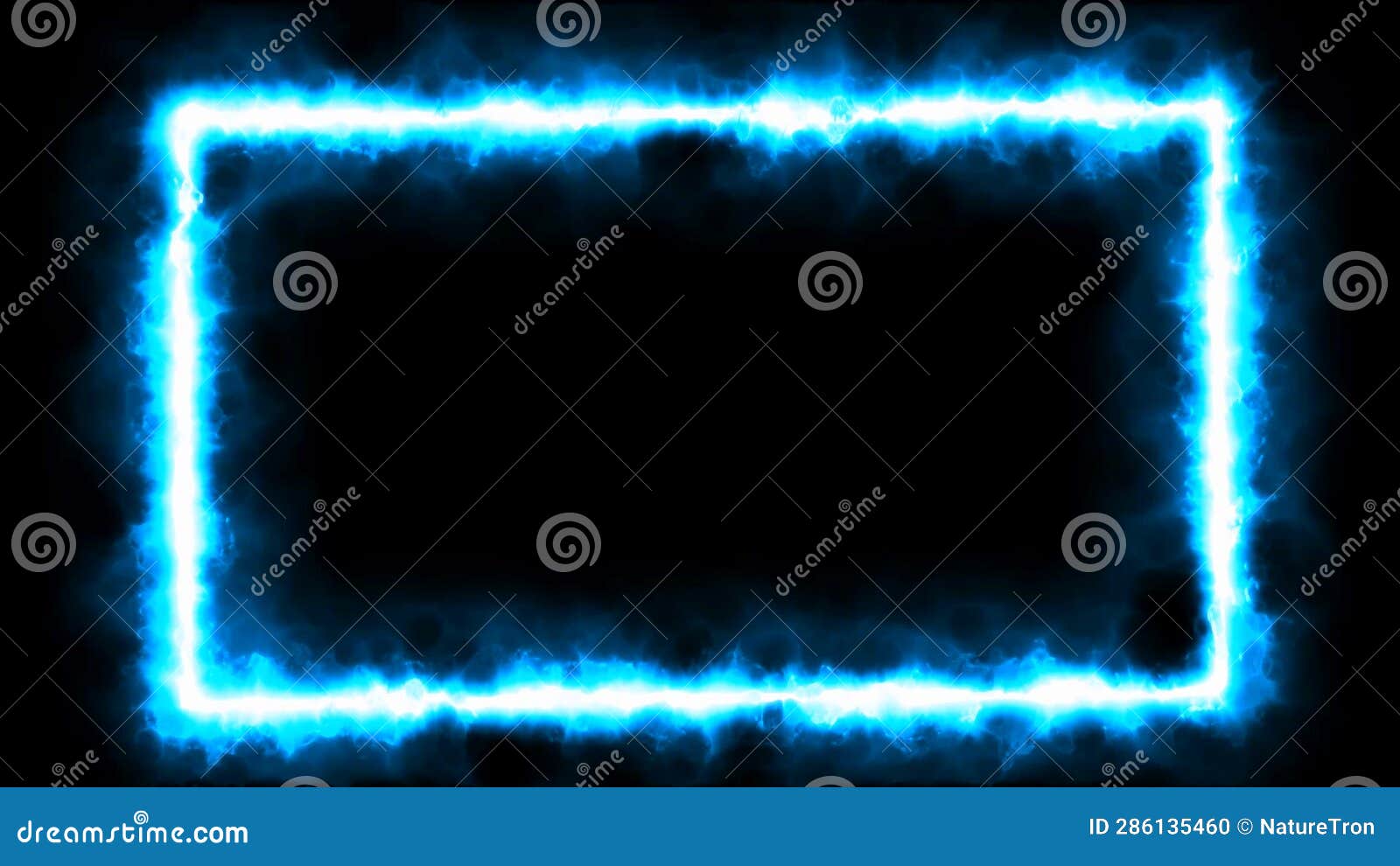 Lightning Border Frame on Black Background Animation Stock Footage ...