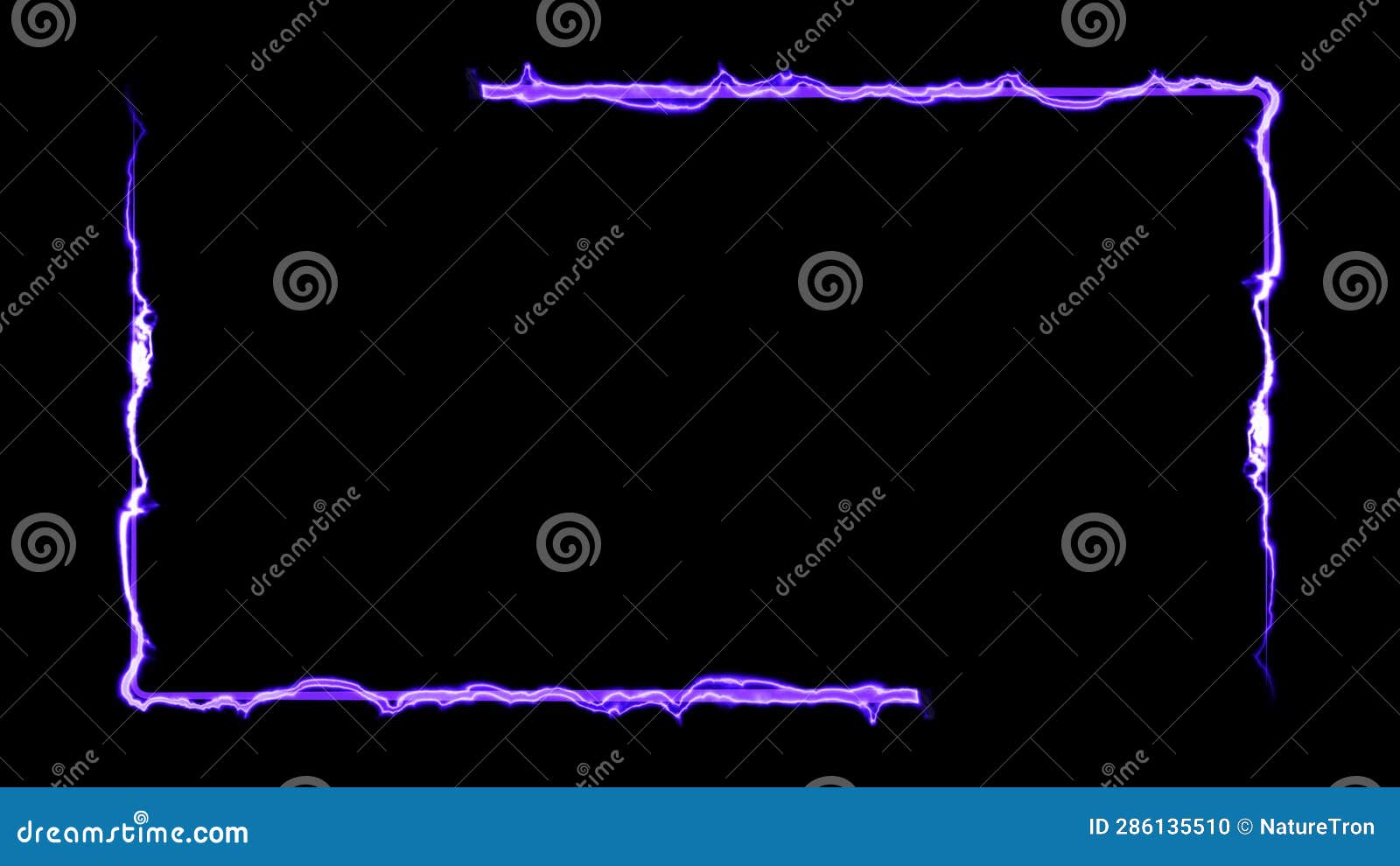 Lightning Border Frame on Black Background Animation Stock Footage ...
