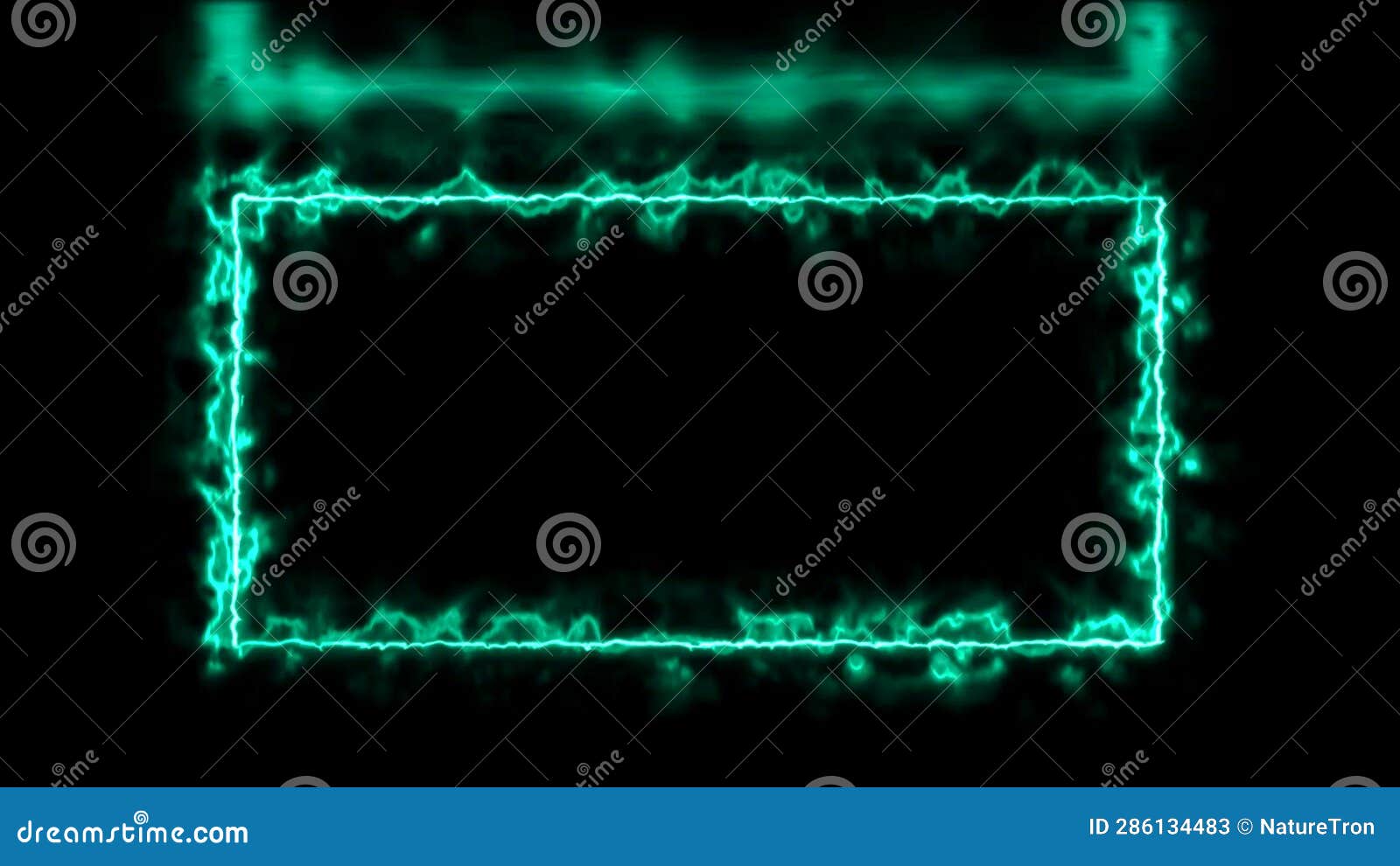 Lightning Border Frame on Black Background Animation Stock Video ...