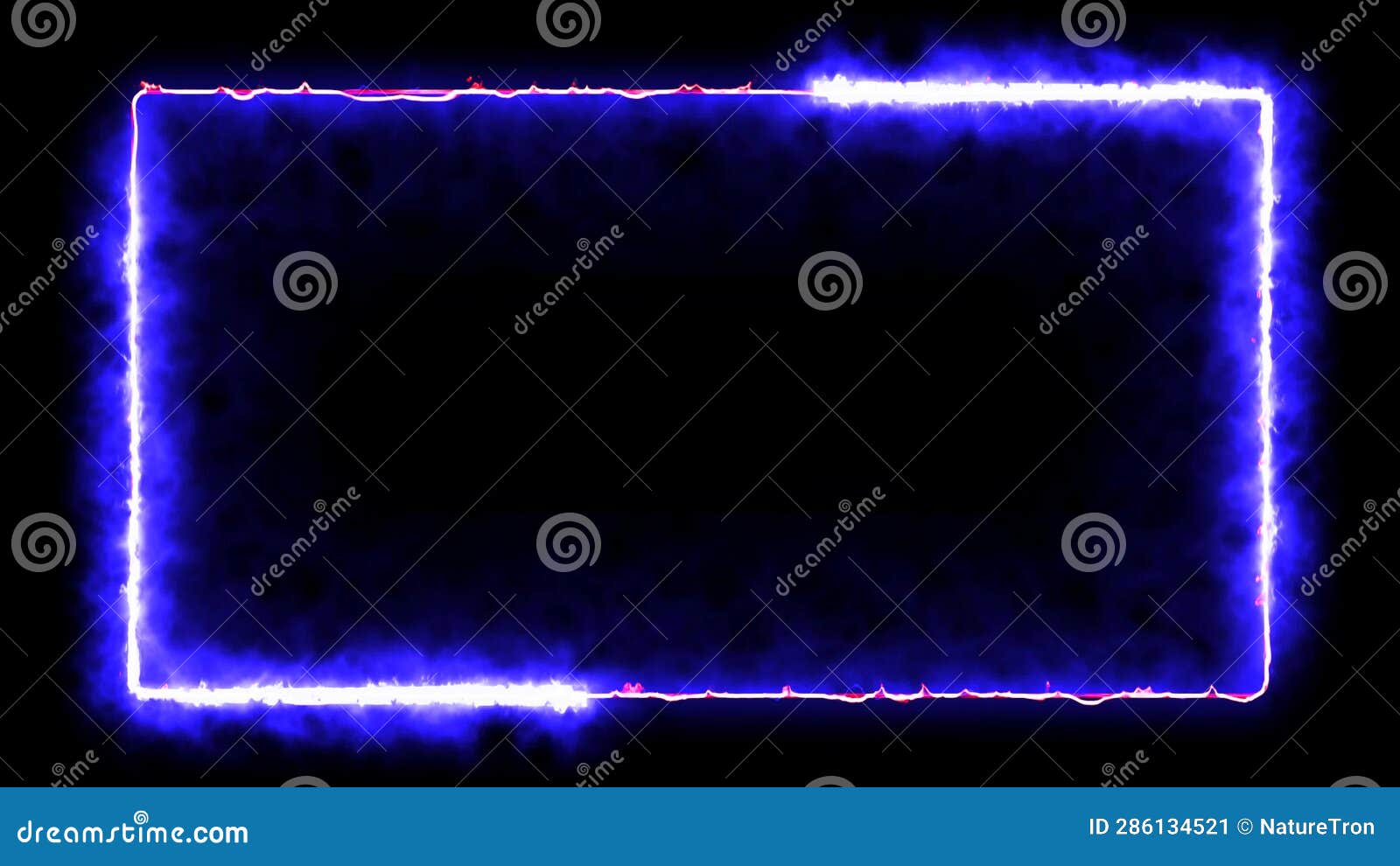Lightning Border Frame on Black Background Animation Stock Video ...