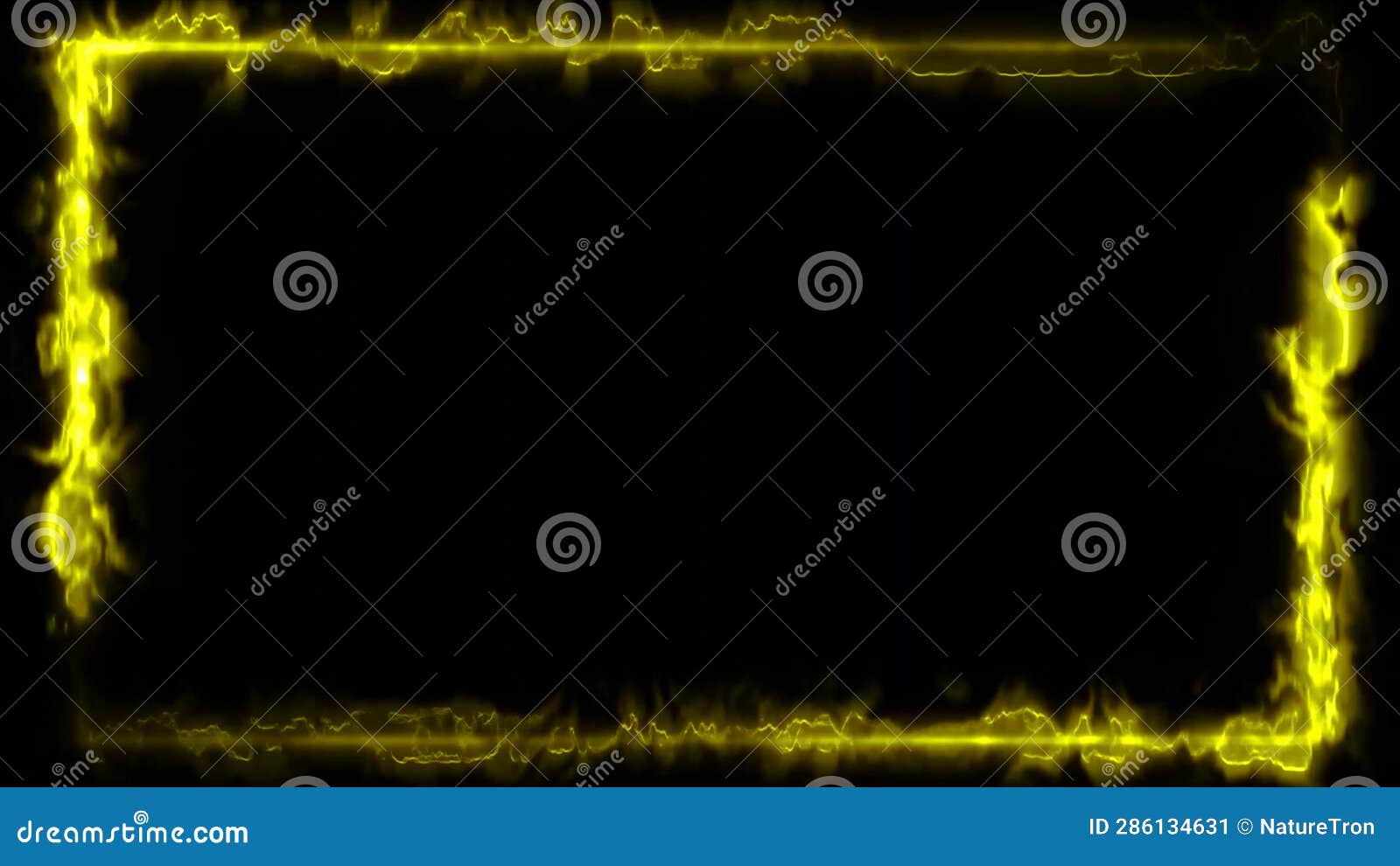 Lightning Border Frame on Black Background Animation Stock Video ...