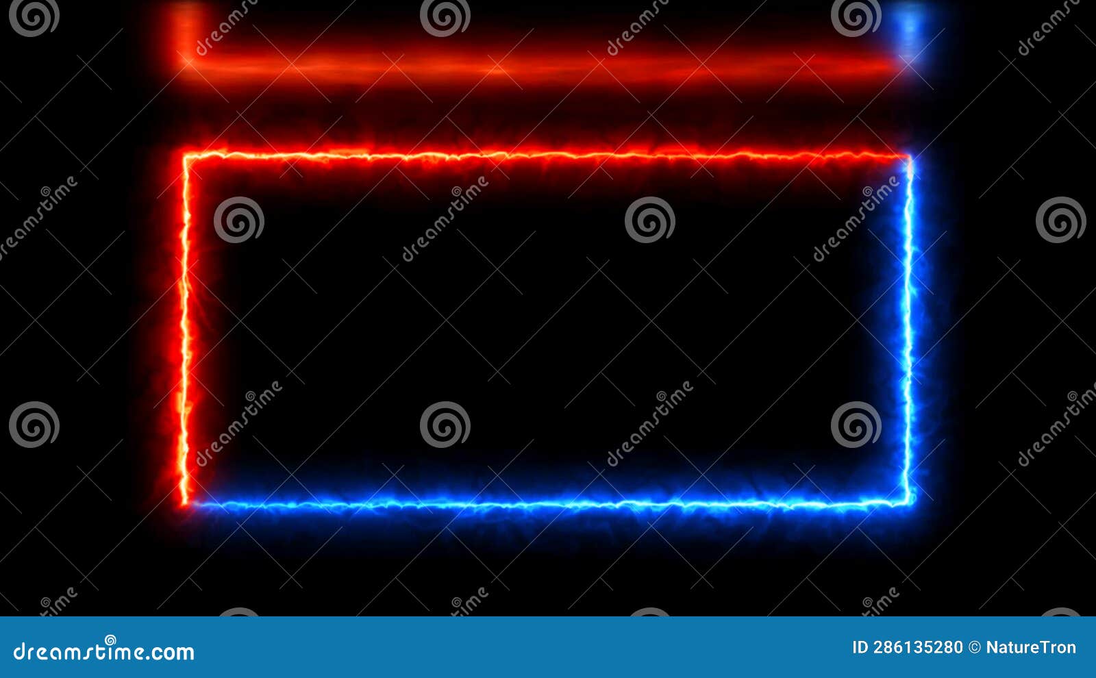 Lightning Border Frame on Black Background Animation Stock Footage ...