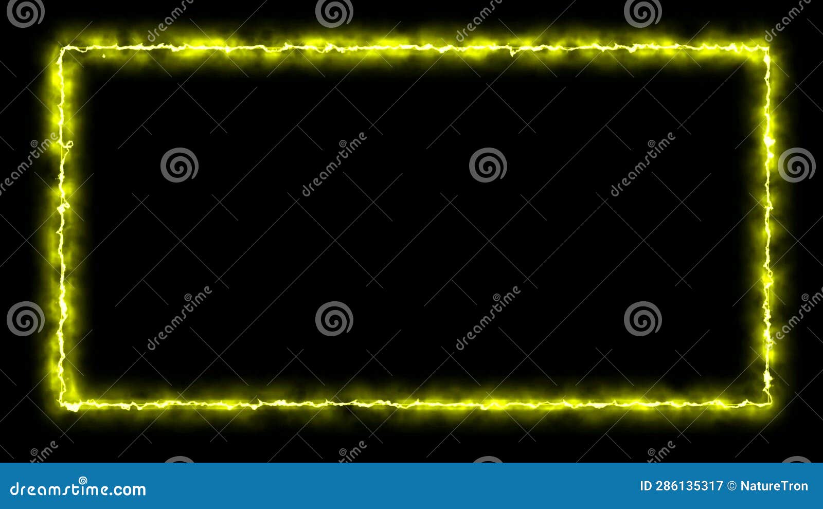 Lightning Border Frame on Black Background Animation Stock Video ...