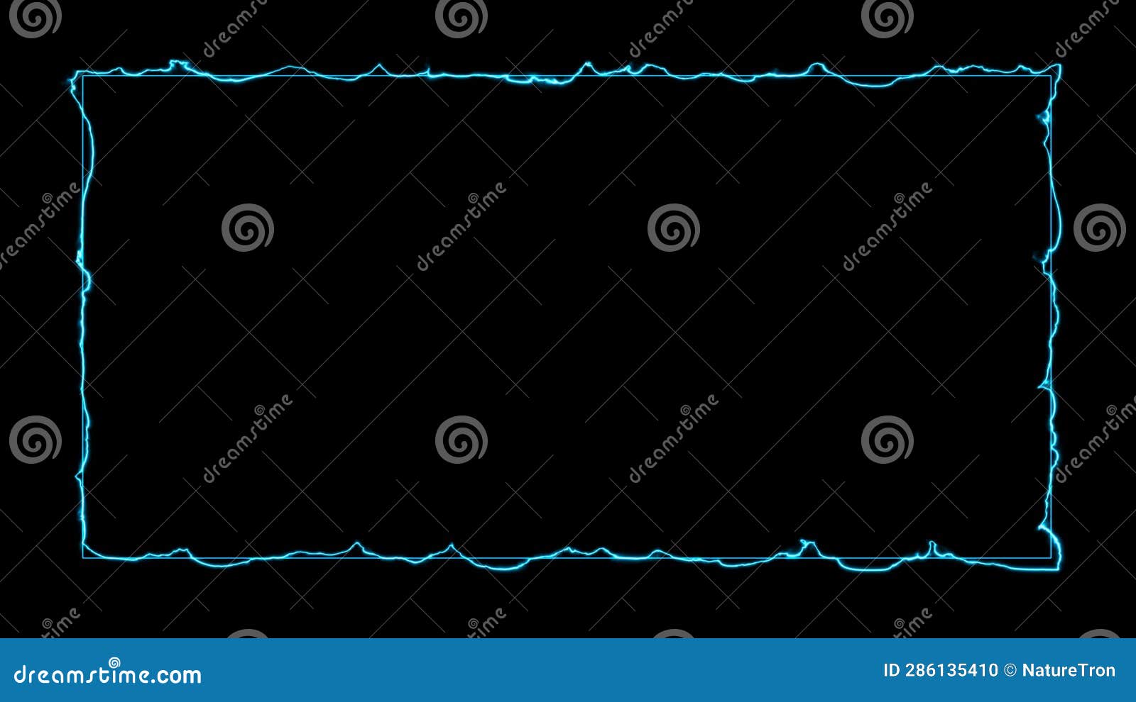 Lightning Border Frame on Black Background Animation Stock Footage ...