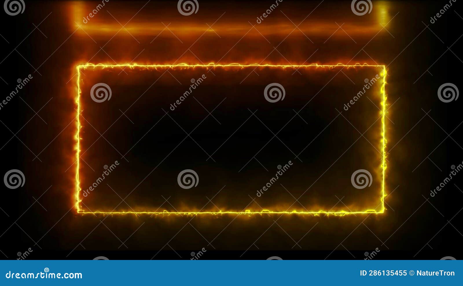 Lightning Border Frame on Black Background Animation Stock Video ...