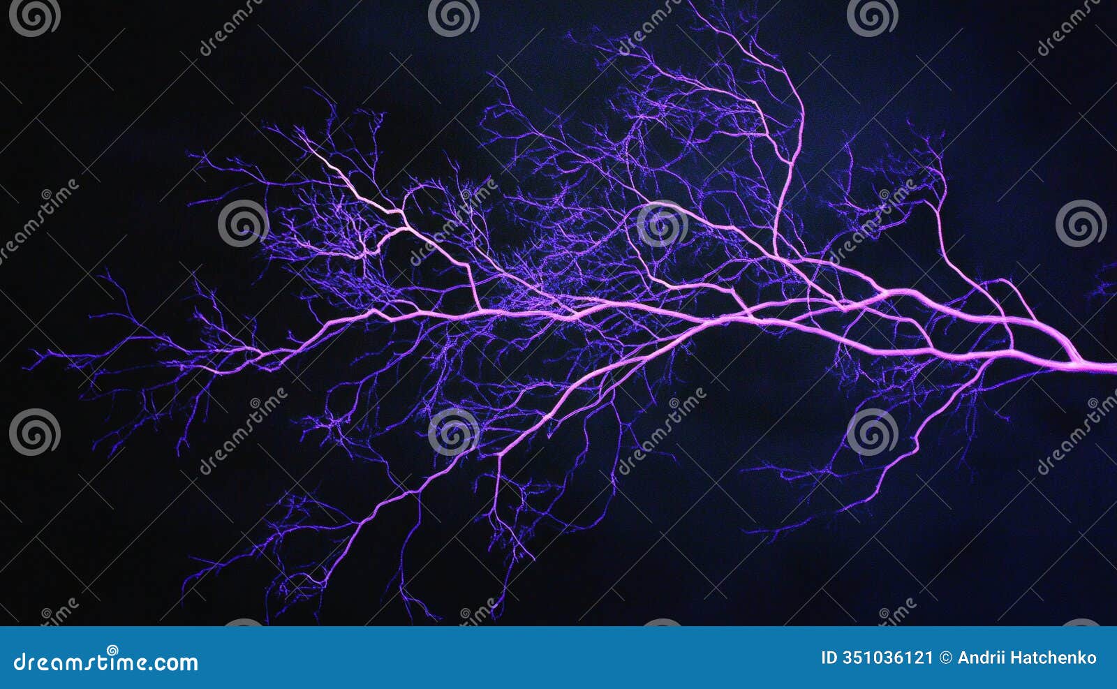 Lightning Branch Patterns Captured in Long Exposure Featuring Electric ...