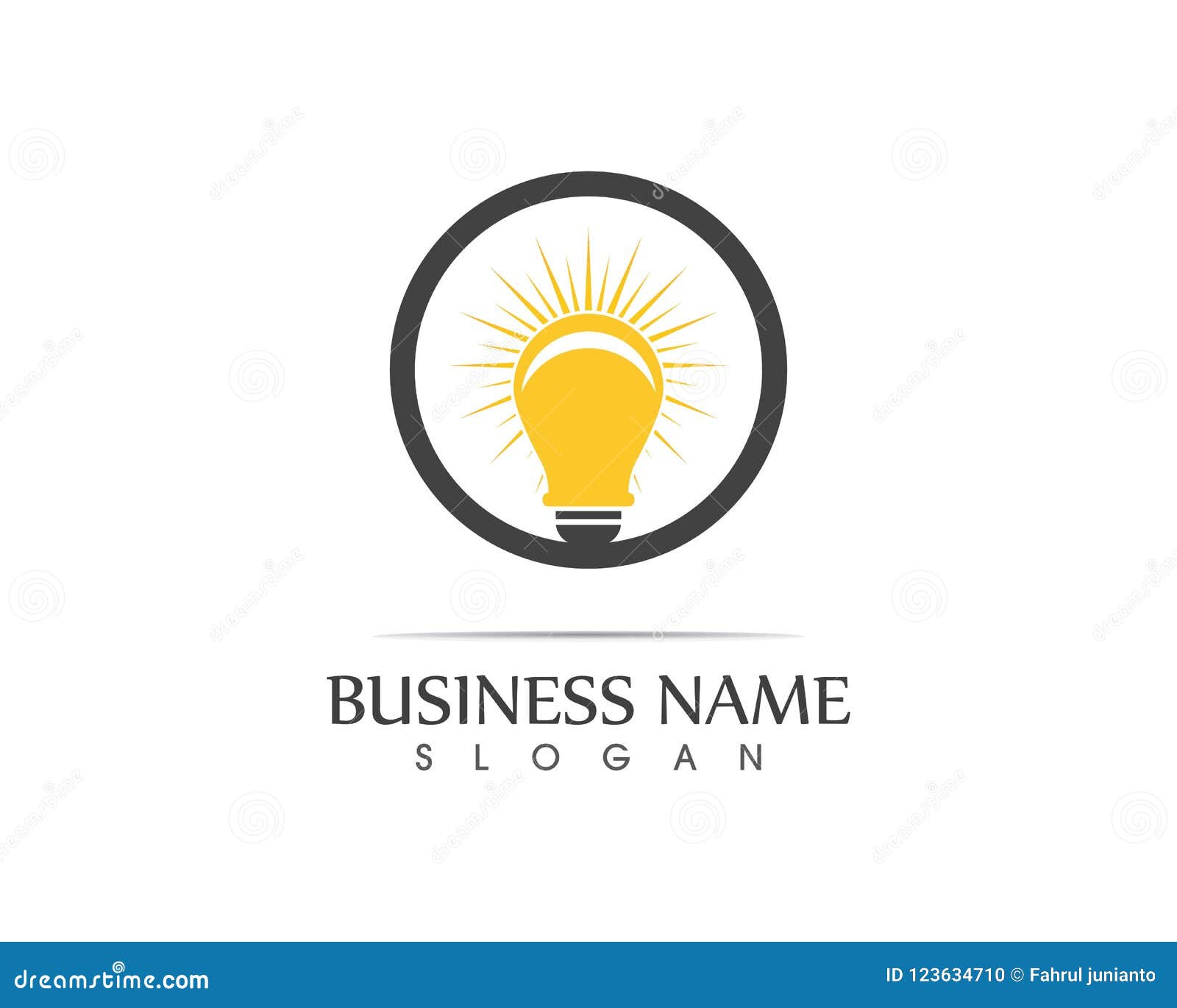 Lightning Bulb Logo Design Concept Stock Vector - Illustration of ...