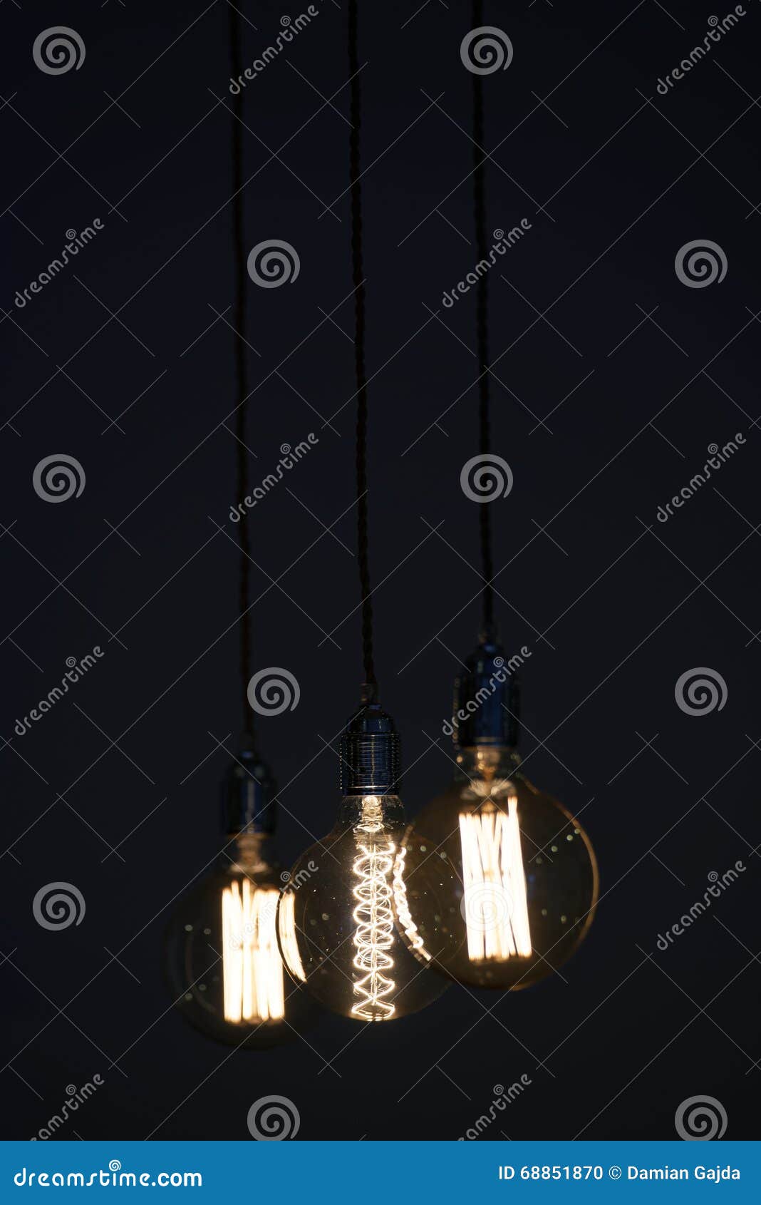Lightning bulbs stock photo. Image of darkness, filament - 68851870