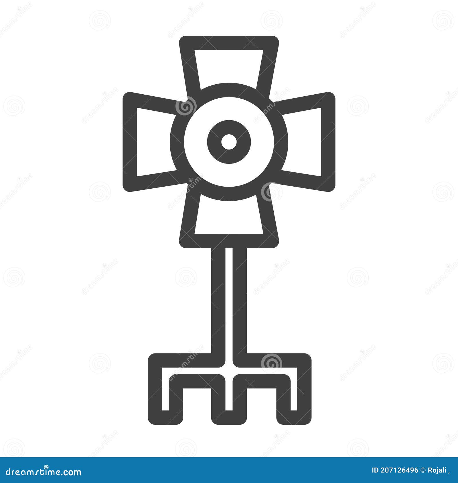 Lightning Camera Equipment Icon Logo with Outline Stroke Vector Design ...