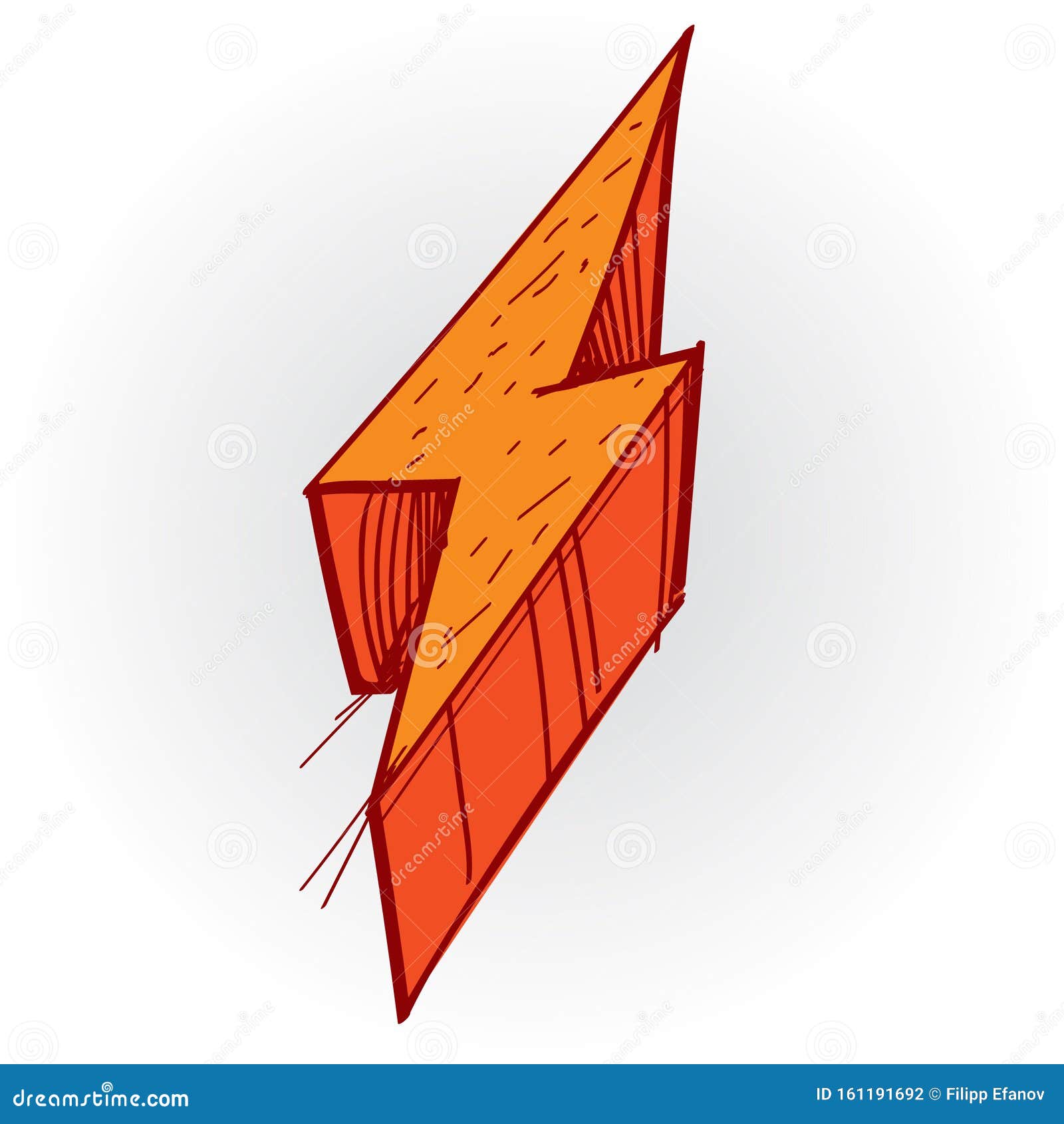 Lightning Cartoon, Flash Symbol, Powerful Lighting. Black And White ...