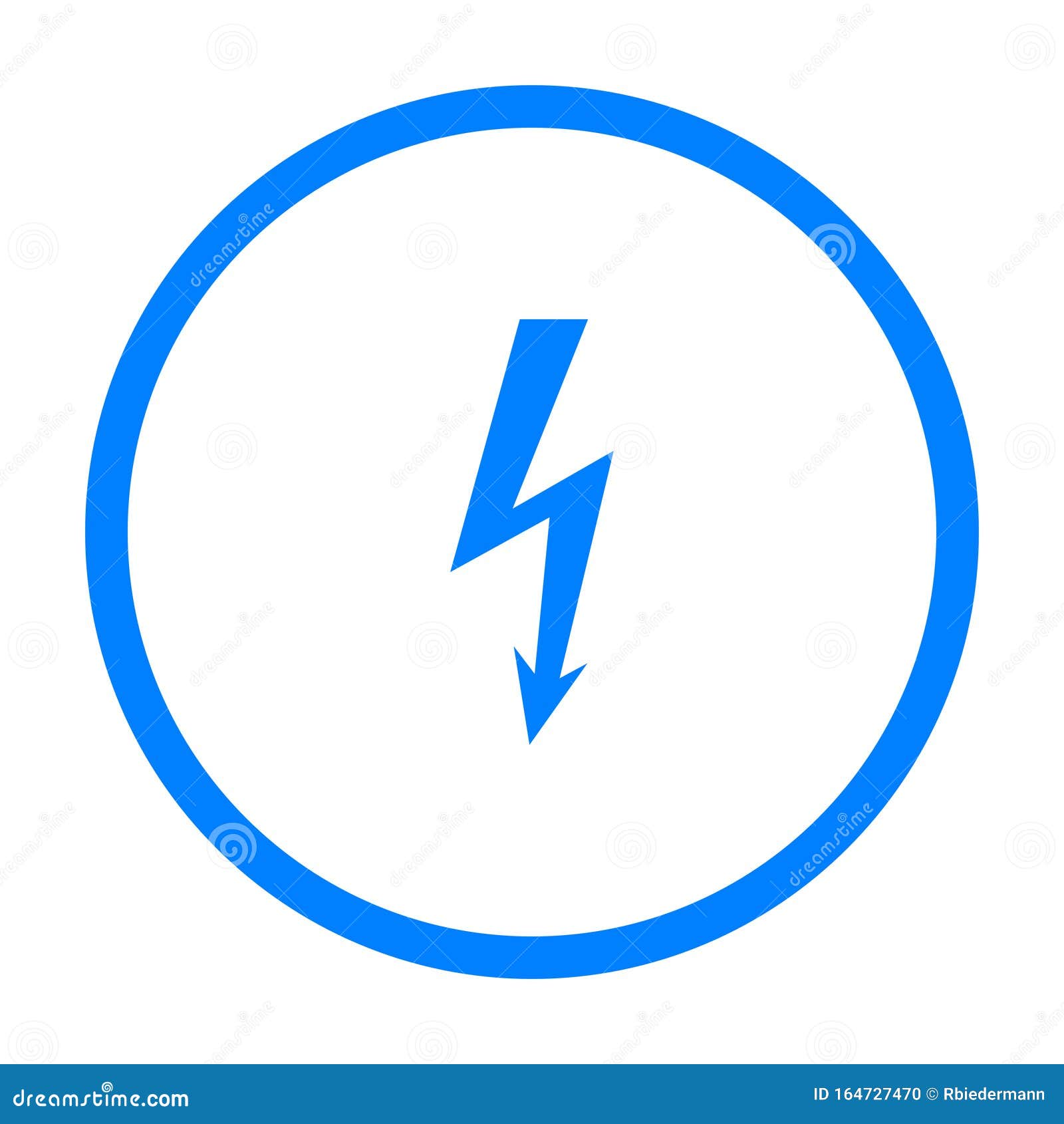 Lightning and circle stock vector. Illustration of flash - 164727470