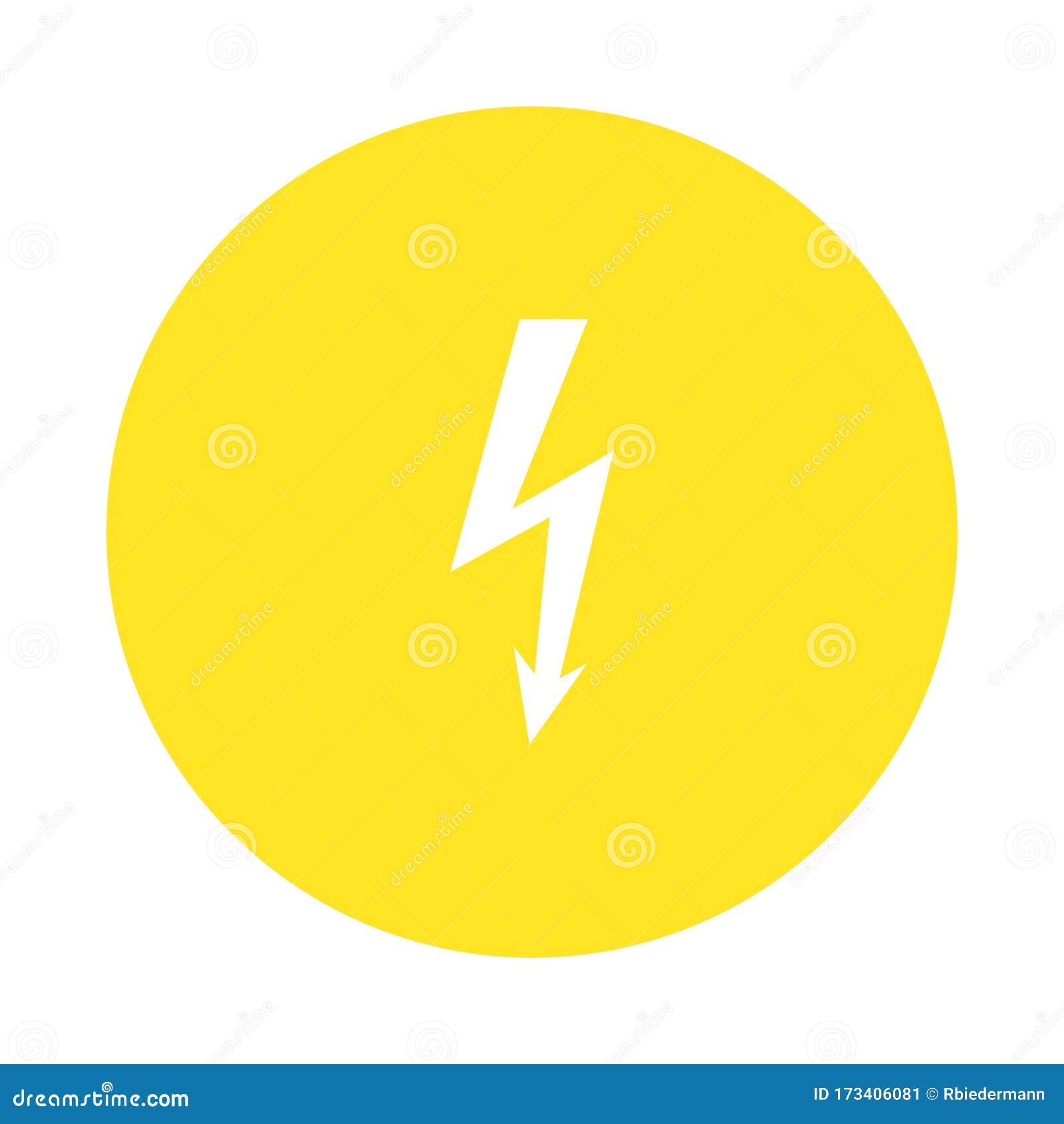 Lightning and circle stock vector. Illustration of circle - 173406081