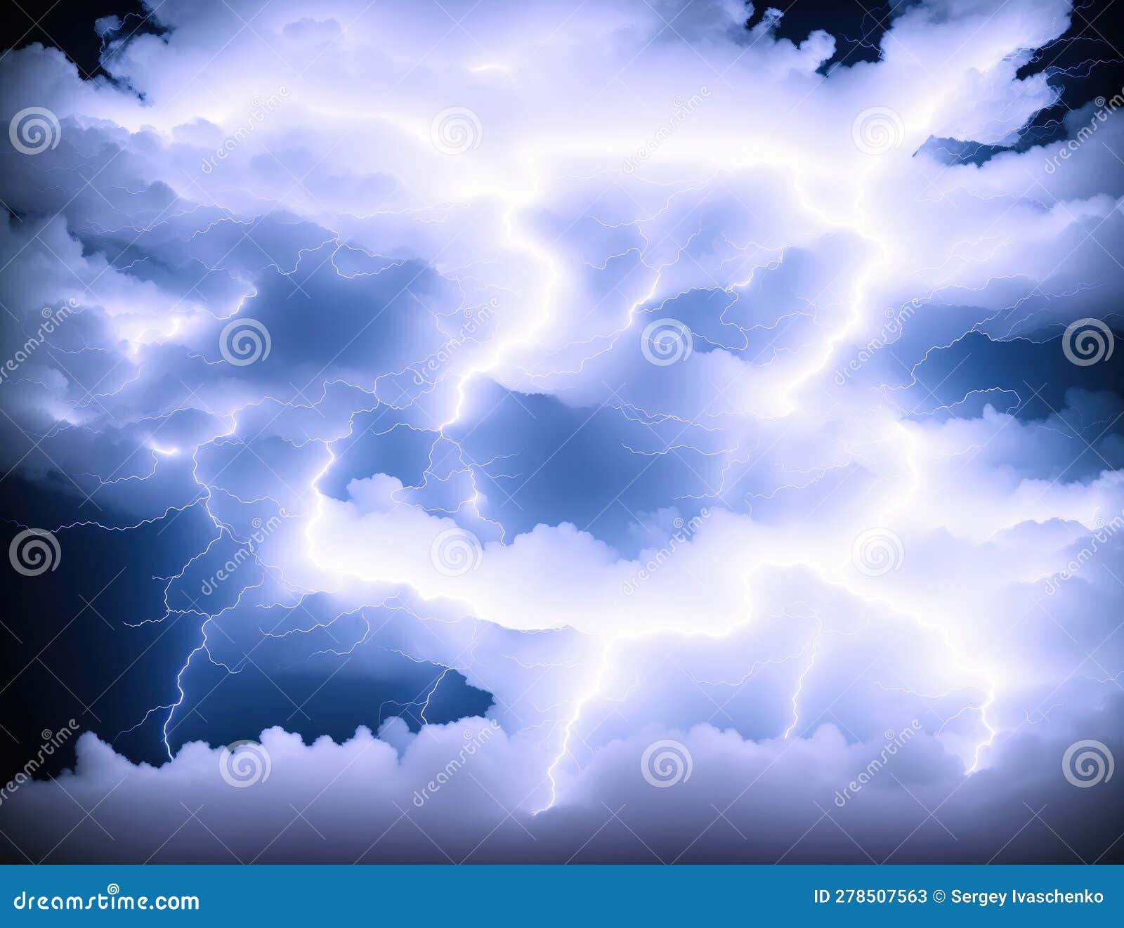 Lightning in the clouds. stock illustration. Illustration of lightning ...