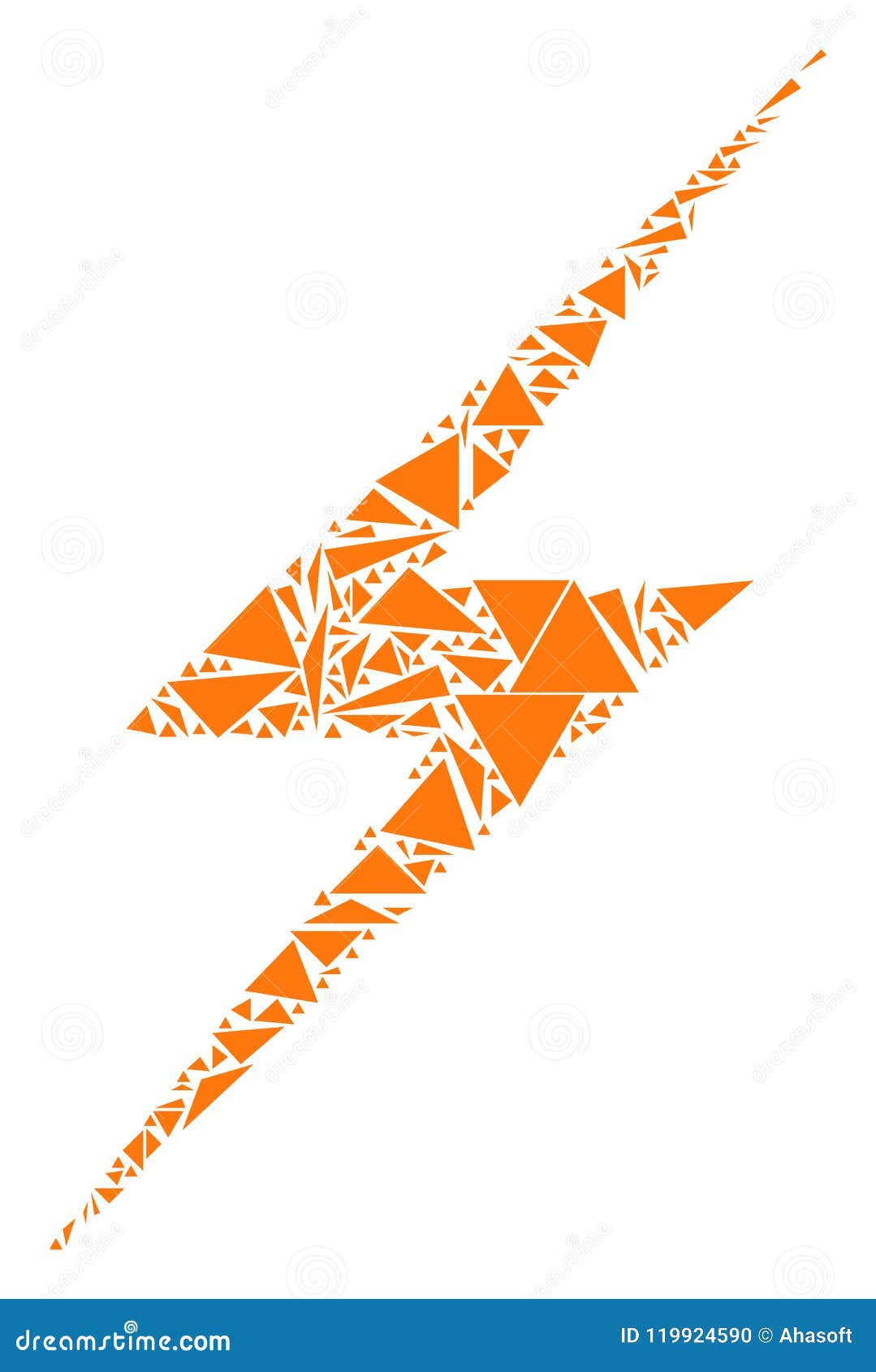 Lightning Collage of Triangles Stock Vector - Illustration of polygon ...