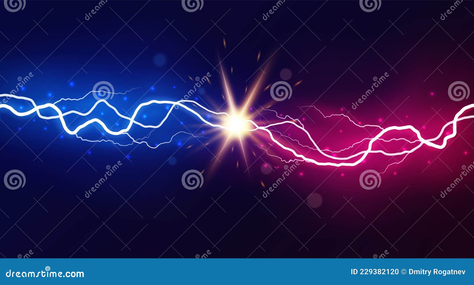 Lightning collision vector stock vector. Illustration of battle - 229382120