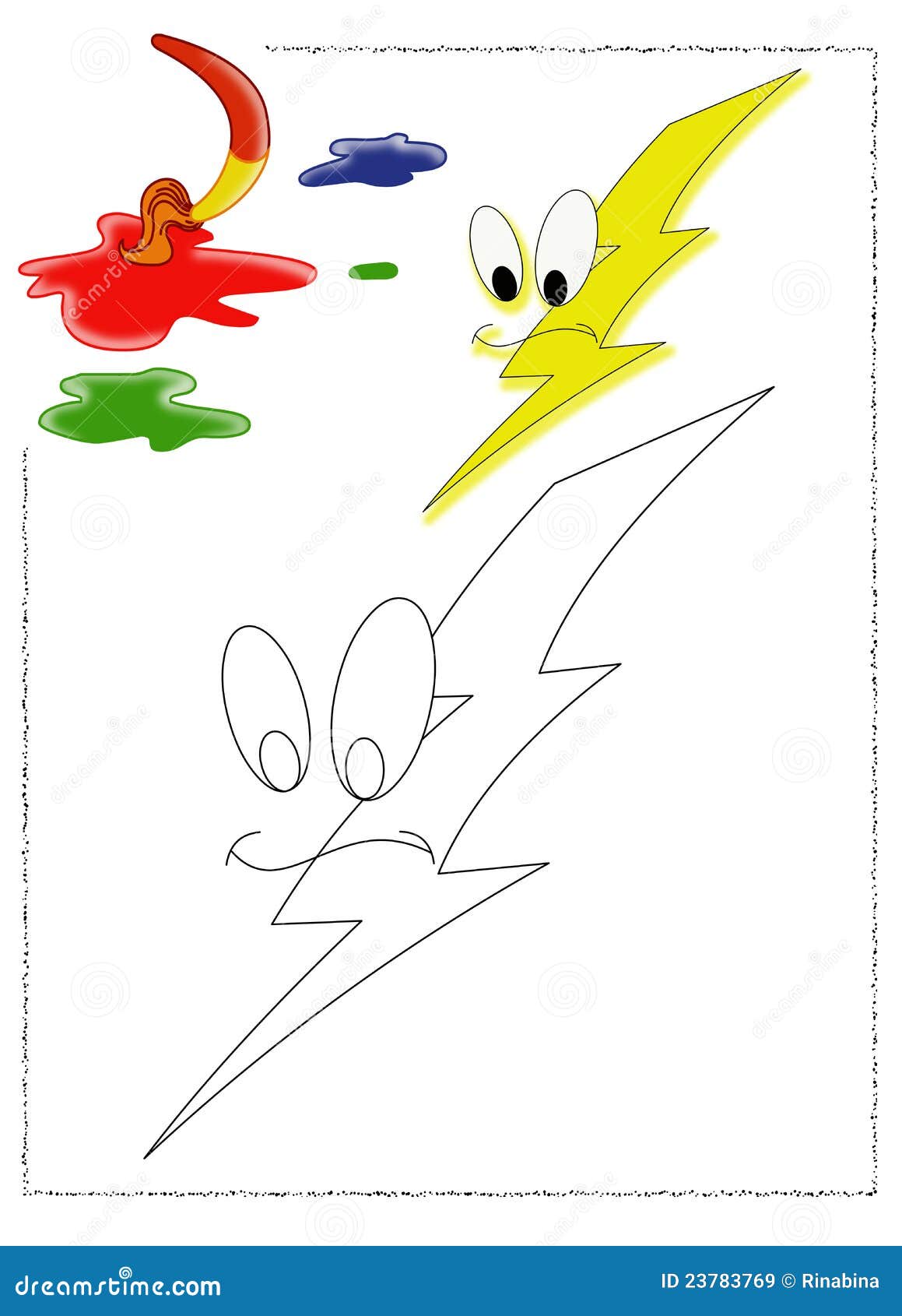 Lightning Coloring Royalty-Free Illustration | CartoonDealer.com #23783769