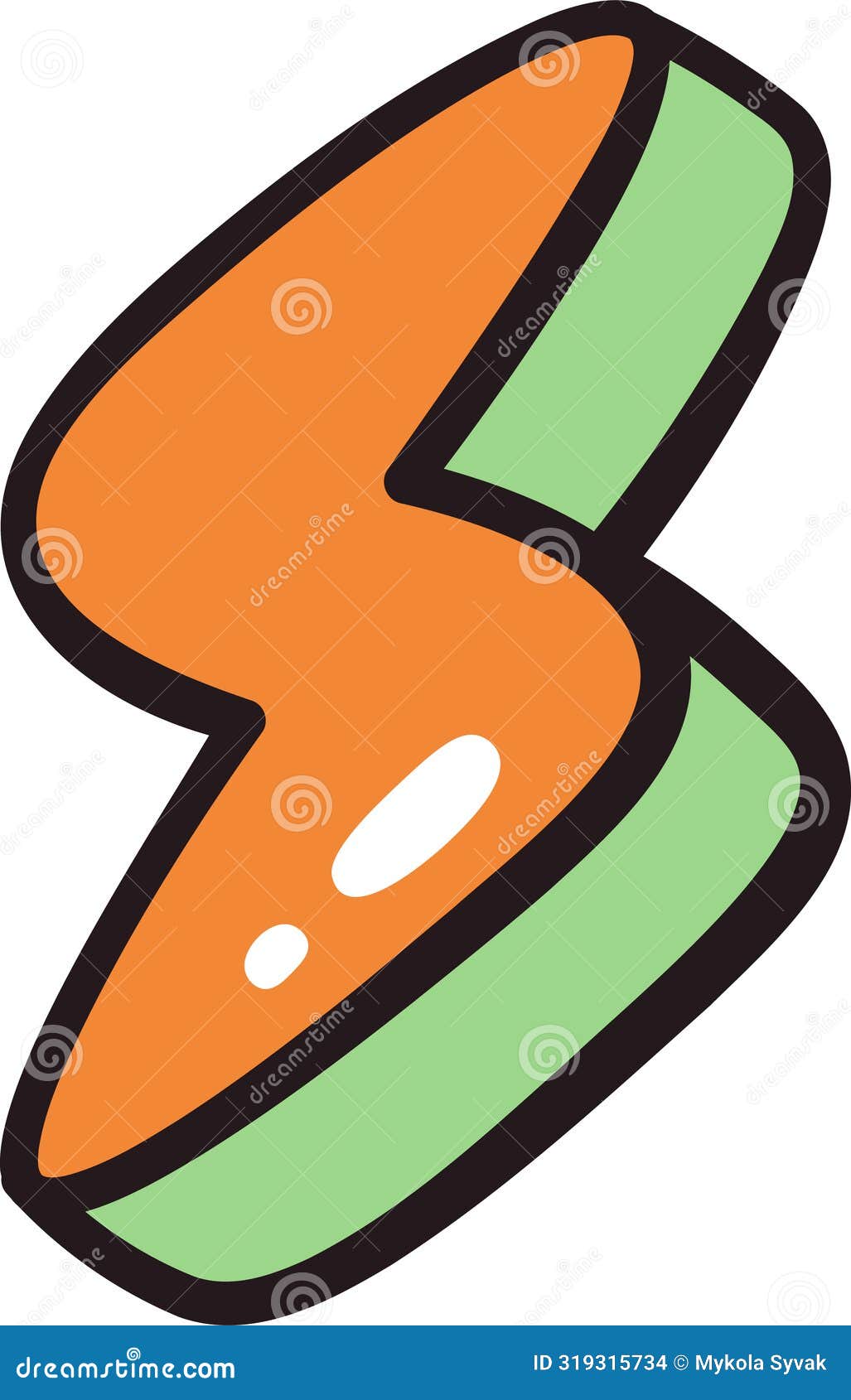 Lightning Comic Art stock vector. Illustration of element - 319315734