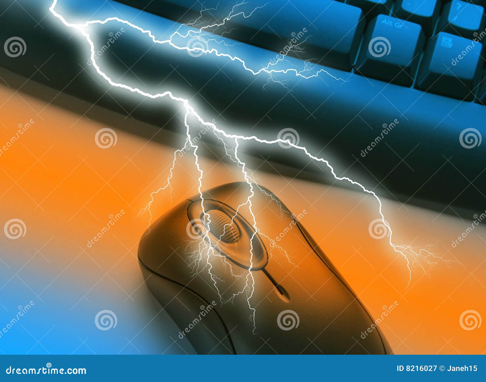 Lightning communications stock illustration. Illustration of horizontal ...