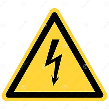 Lightning and danger sign stock vector. Illustration of voltage - 162386752