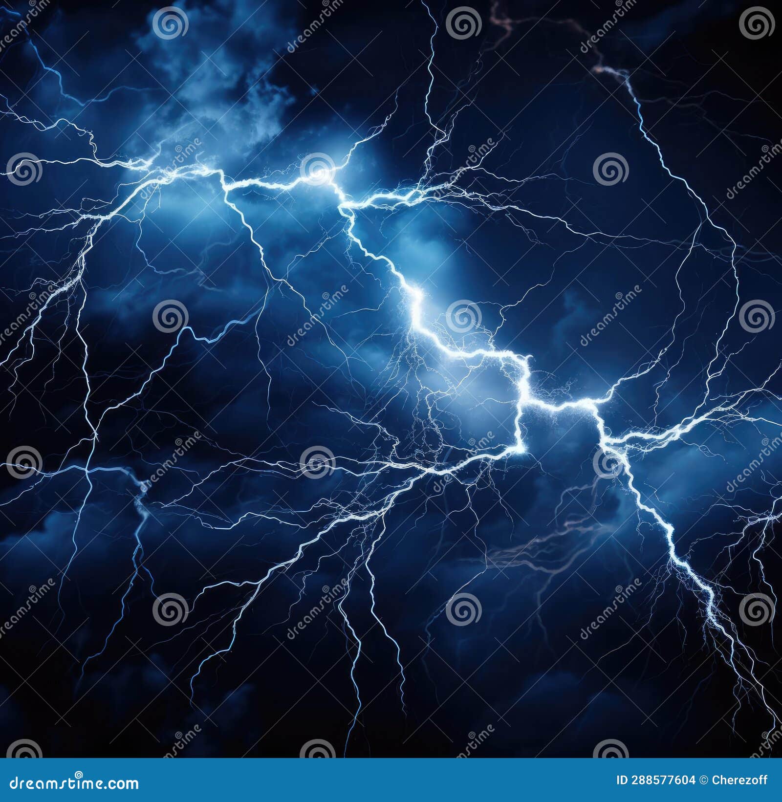 Lightning on a Dark Background Stock Photo - Image of dark, background ...