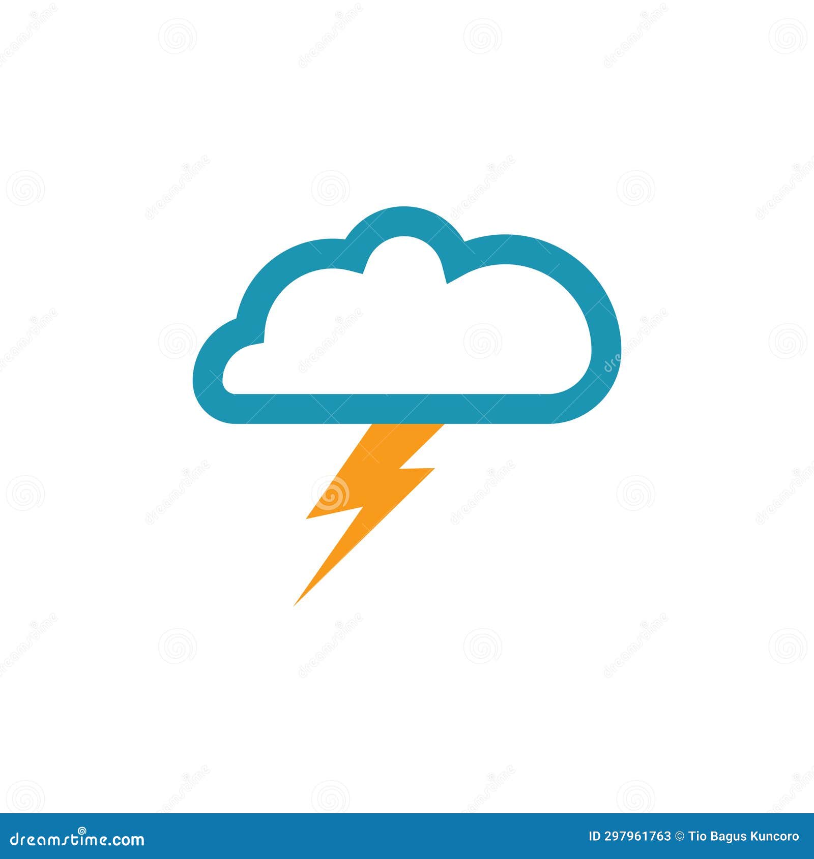 Thunder stock illustration. Illustration of energy, element - 297961763