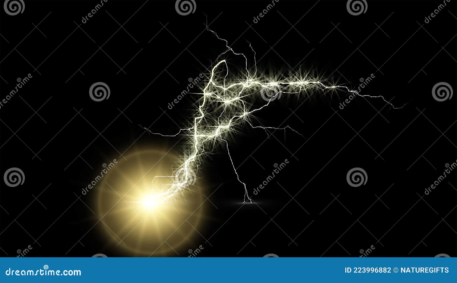 Lightning Thunderstorm Digital Rendering Stock Illustration ...