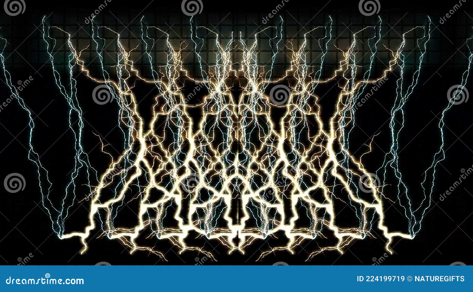 Lightning Thunderstorm Digital Rendering Stock Illustration ...