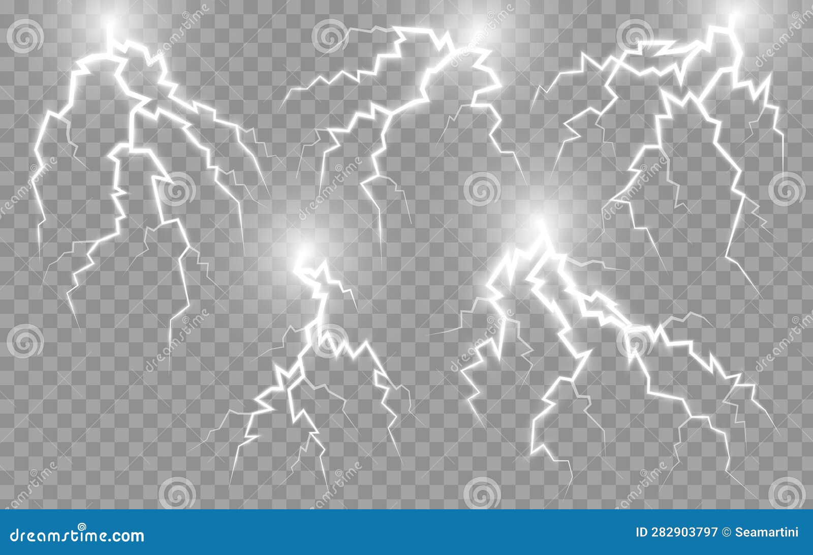 Lightning Effect. Thunder Bolt, Electric Spark Stock Vector ...