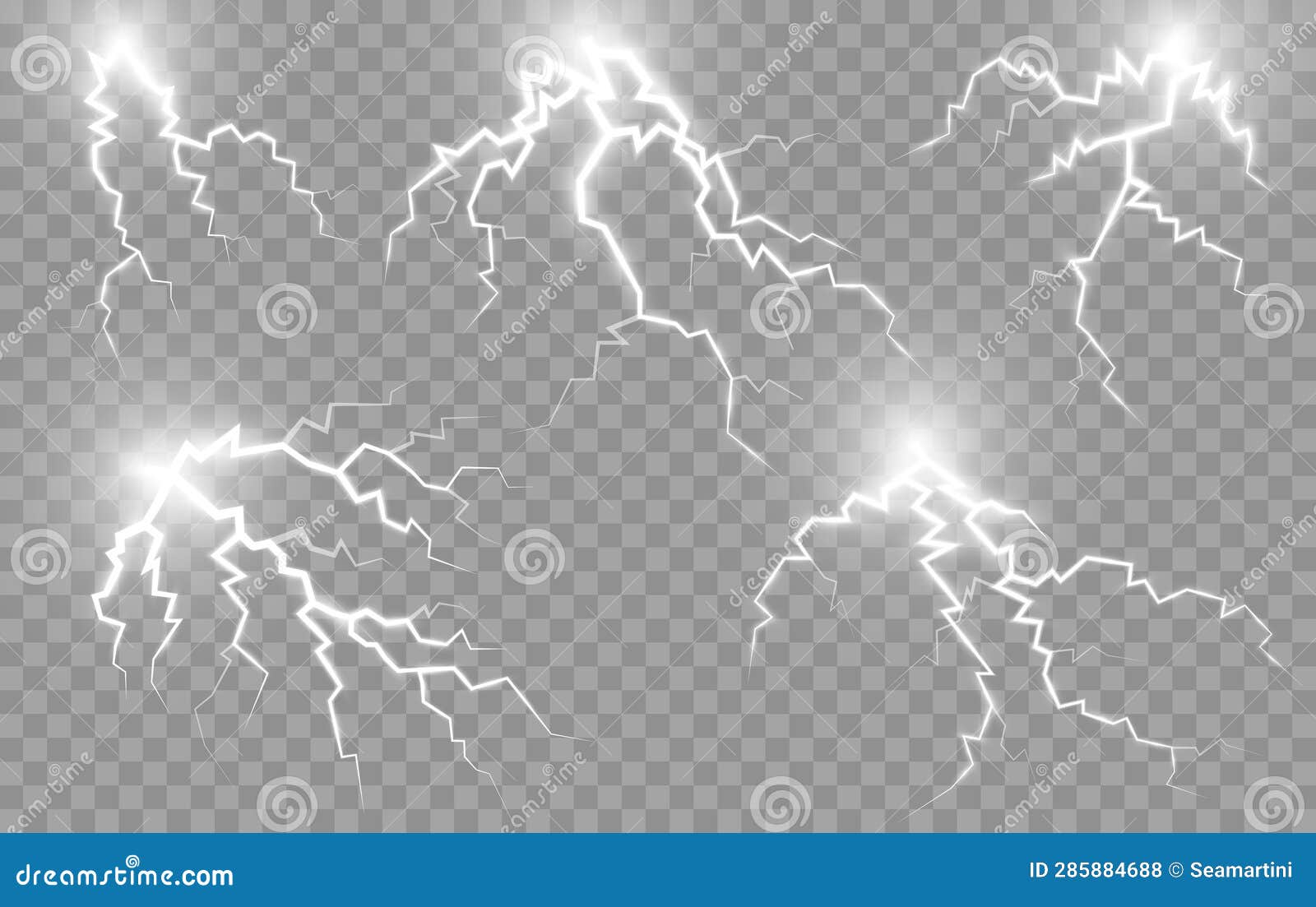 Lightning Effect, Thunderstorm, Thunder Bolt Spark Stock Vector ...