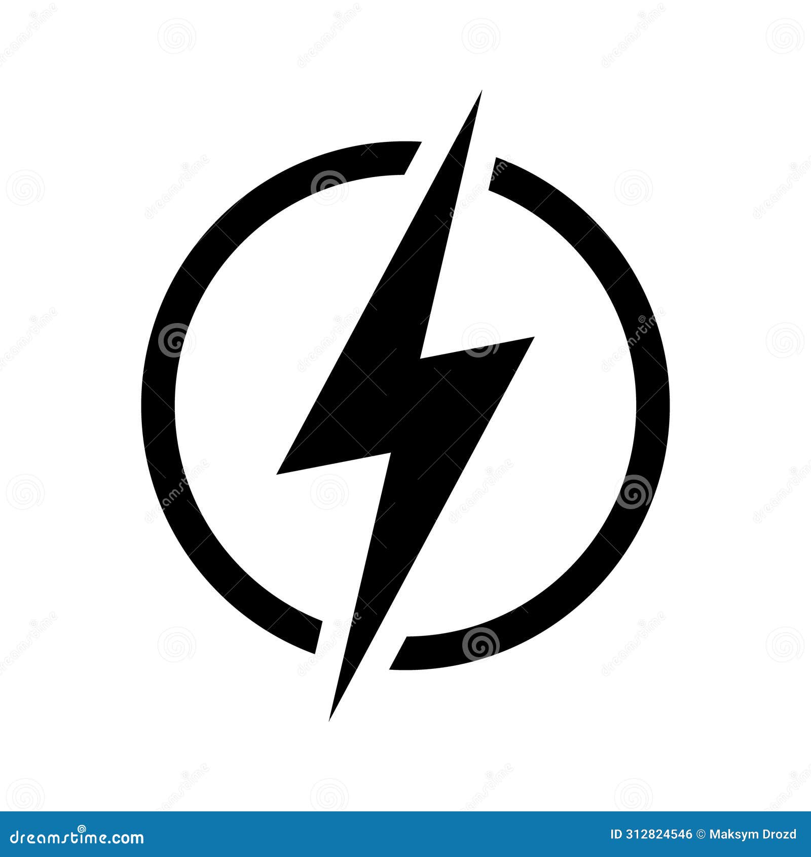 Lightning, Electric Power Vector Icon. Energy and Thunder Electricity ... Lightning, Electric Power Vector Icon. Energy and Thunder Electricity ...