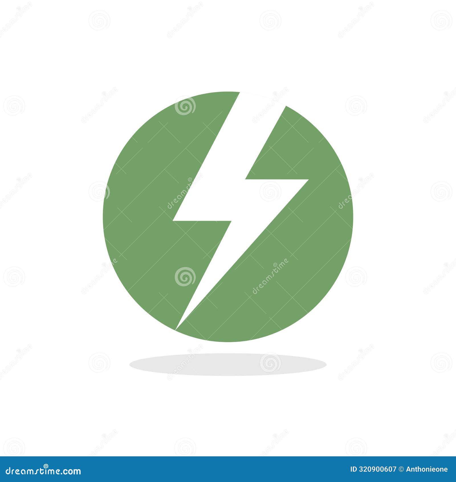 Lightning or Electricity Icon in Circle Shape Isolated Vector ...