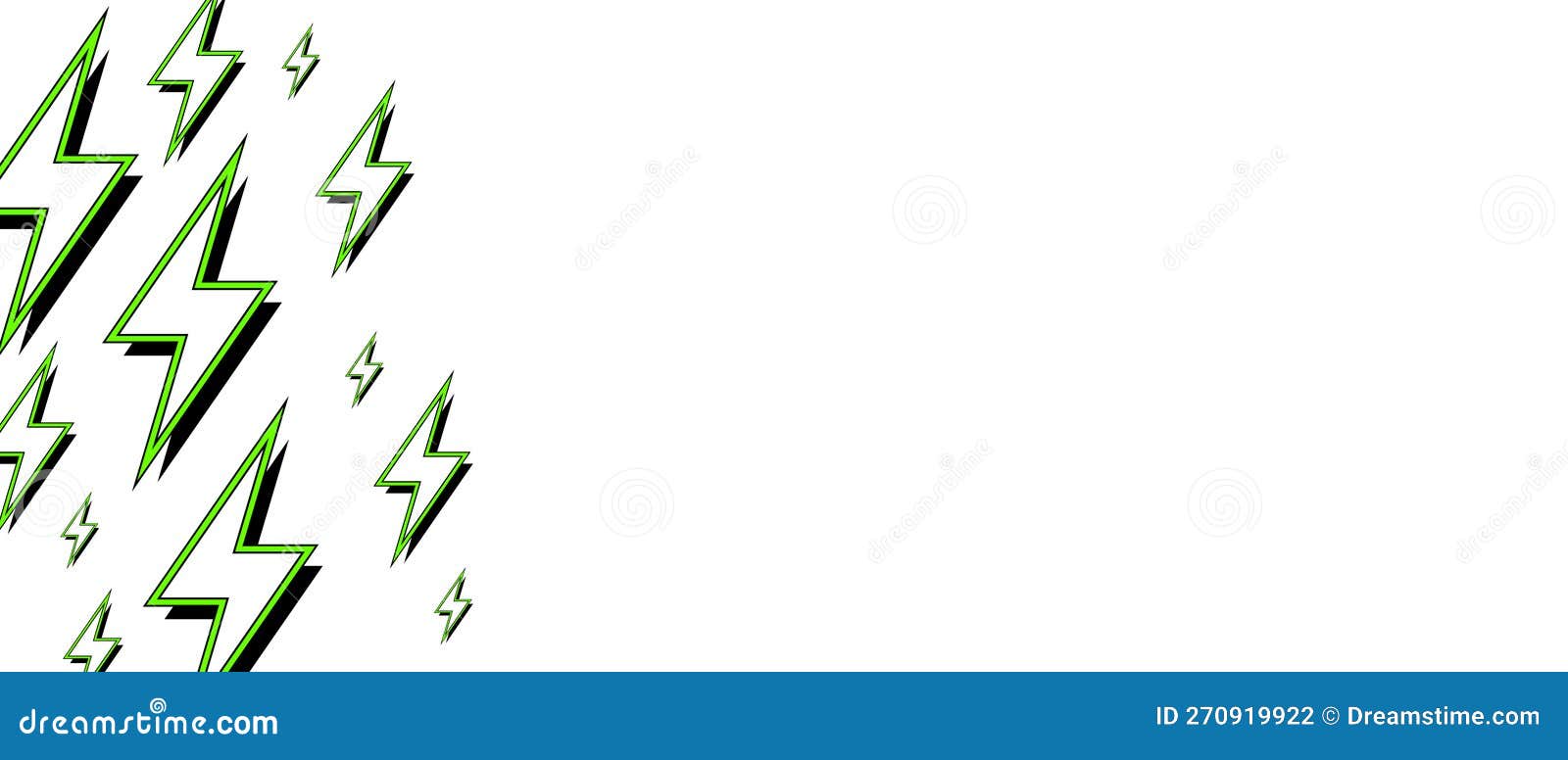 Lightning or Energy Sign Pattern in Retro Style on White Background ...