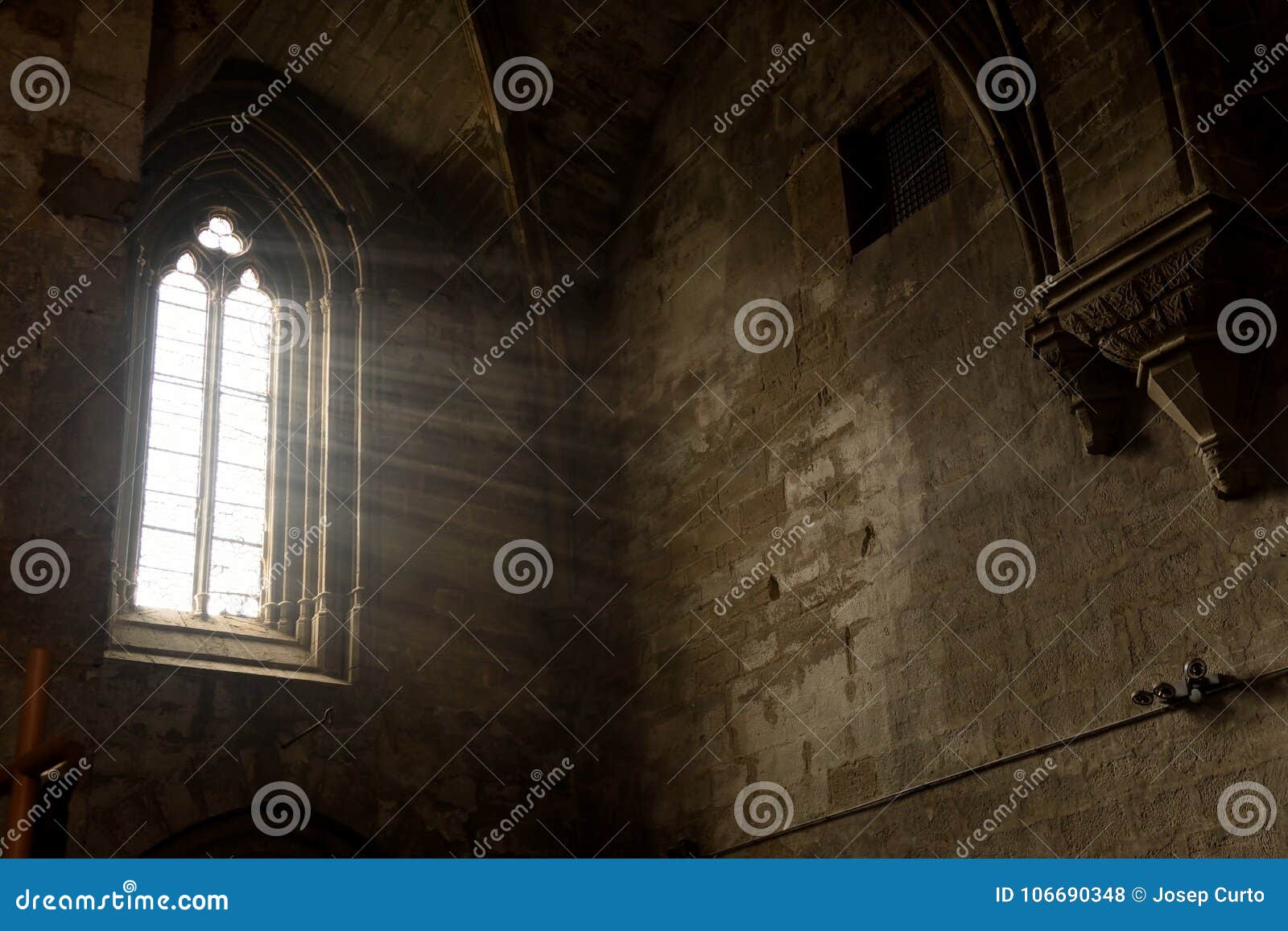 Lightning that Enters through the Window of the Monastery of Val Stock ...