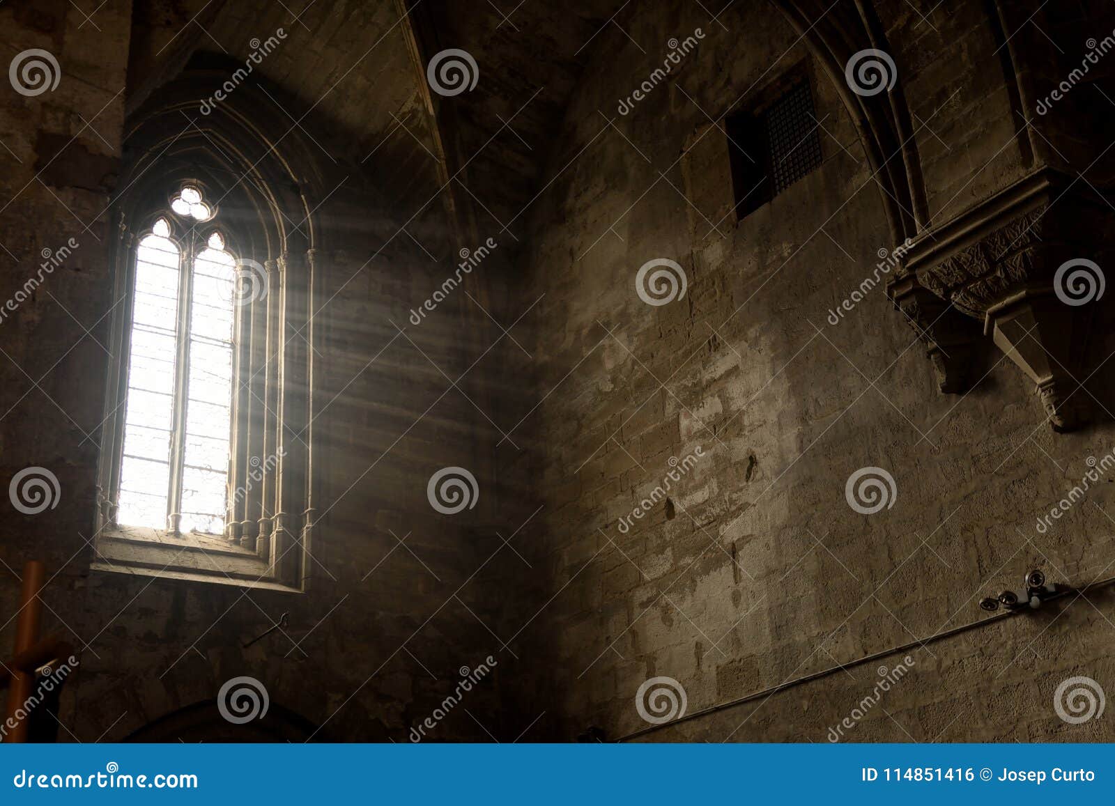 Lightning that Enters through the Window of the Monastery of Val Stock ...