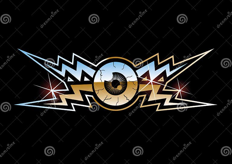 Lightning and Eye stock vector. Illustration of glitter - 8586159