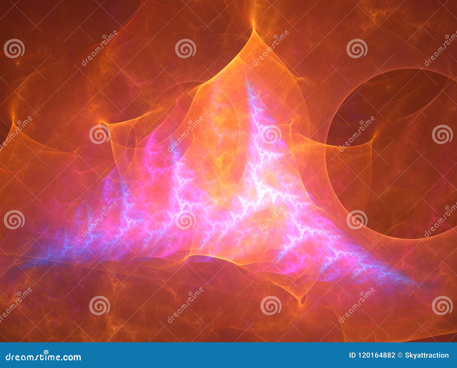 Lightning in Fire Abstract Background Stock Illustration - Illustration ...