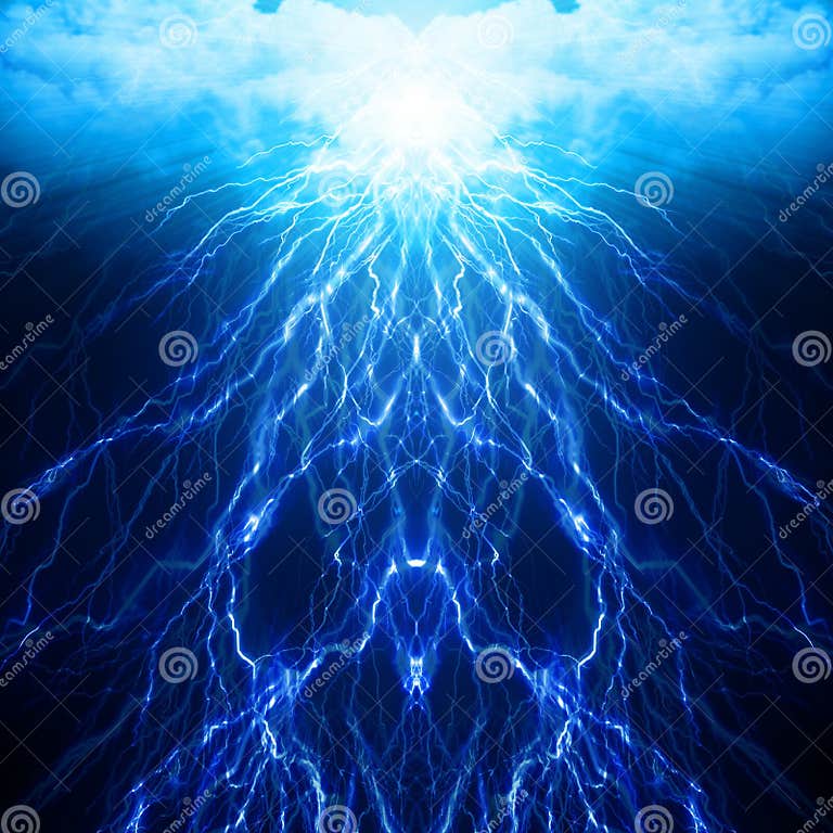 Lightning flash stock illustration. Illustration of clouds - 5401729