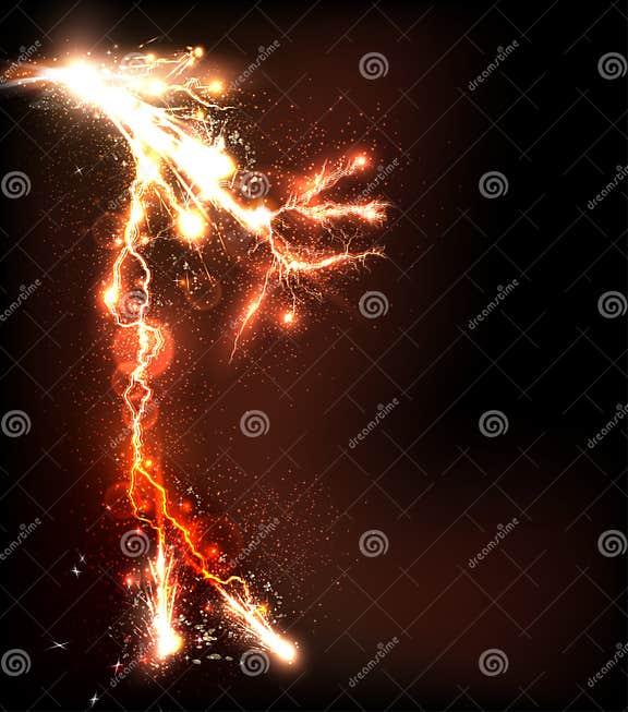 Lightning flash background stock vector. Illustration of force - 22099052