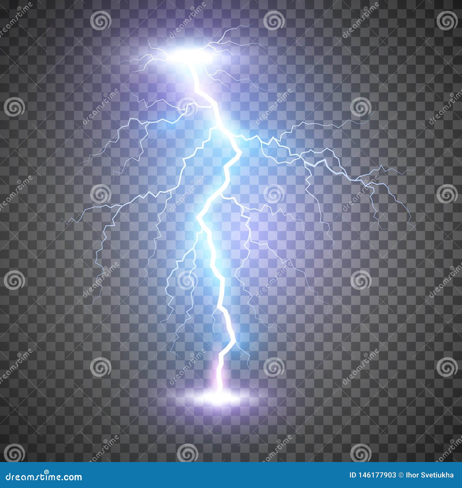 Lightning Flash Bolt Or Thunderbolt. Blue Lightning Or Magic Power ...