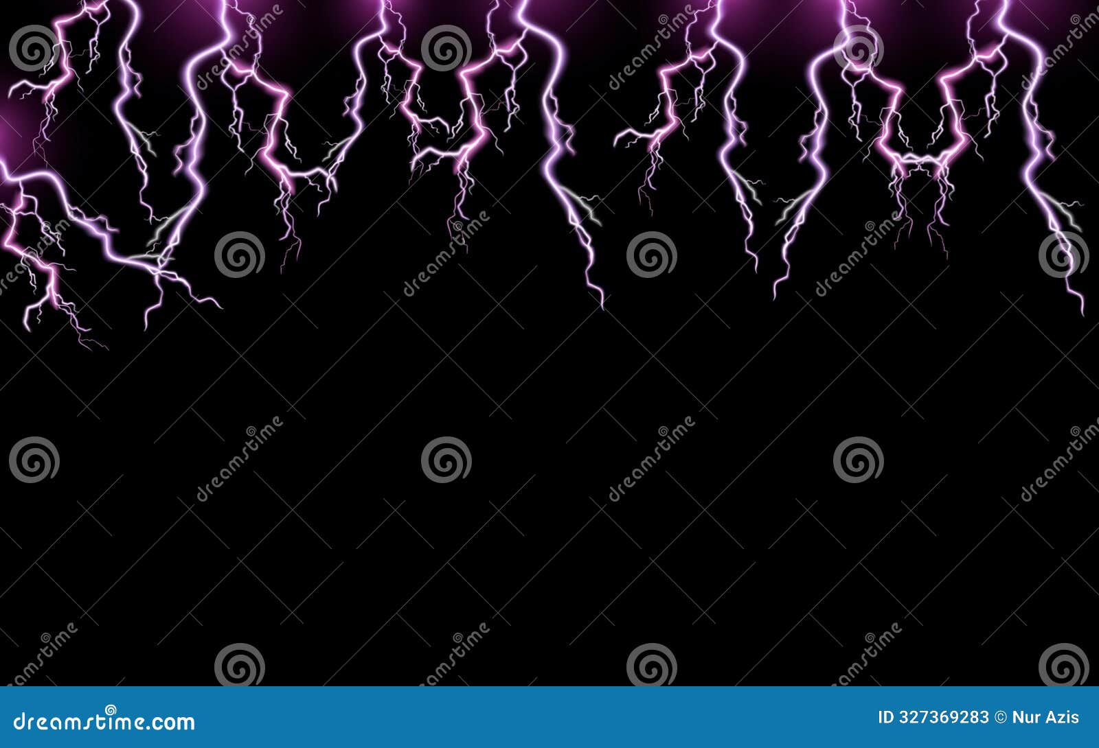 Lightning Flash On Dark Background, Banner Design. Thunderstorm On ...