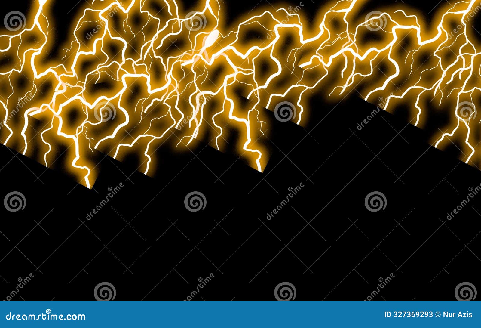Lightning Flash On Dark Background, Banner Design. Thunderstorm On ...